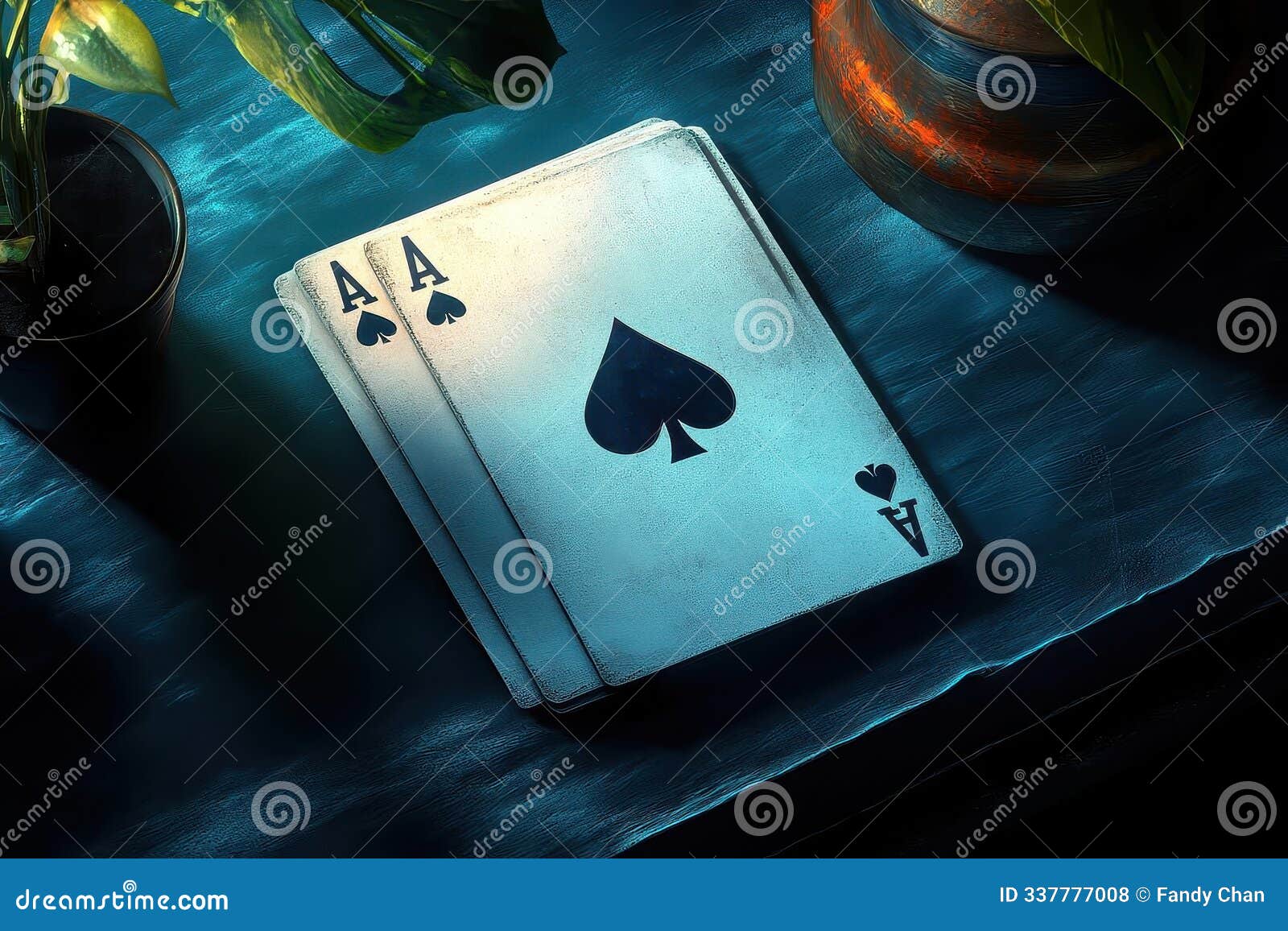 Aces of Spades a Close-Up Look at Classic Playing Cards in Low Light ...