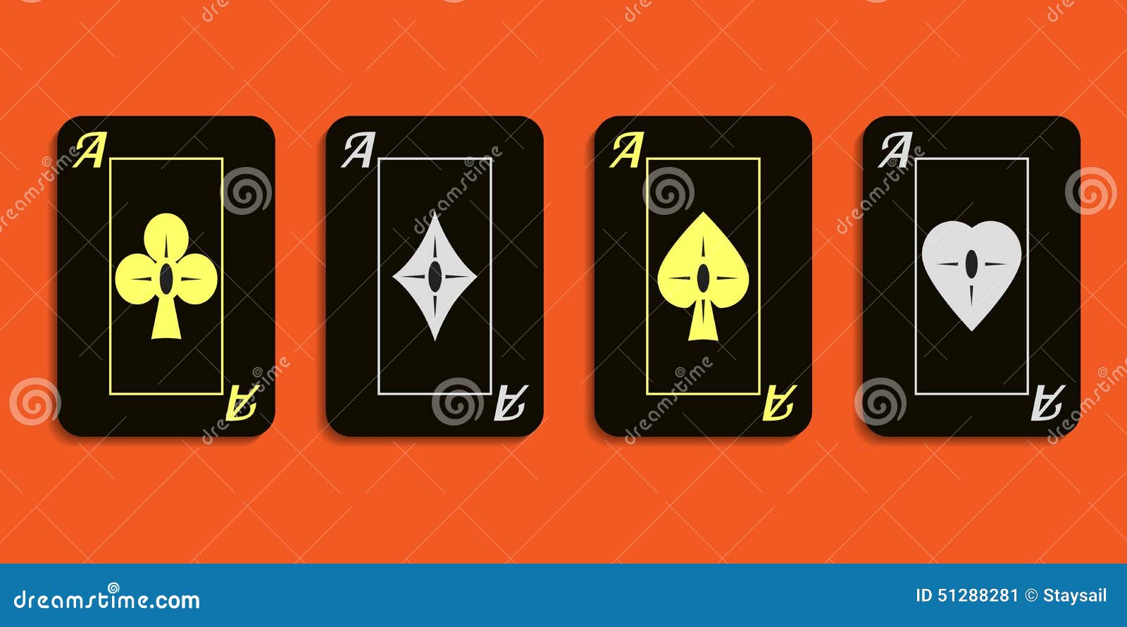 Aces 03.2 stock vector. Illustration of conceptual, combination - 51288281