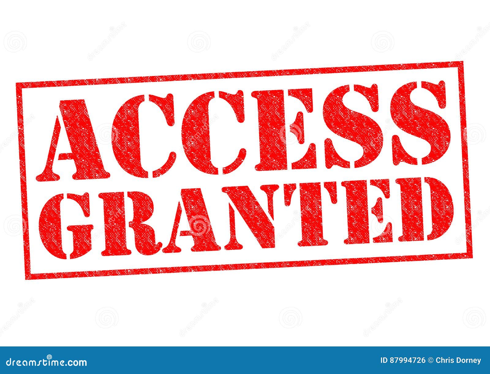 Acesso concedido ilustração stock. Ilustração de passagem - 87994726
