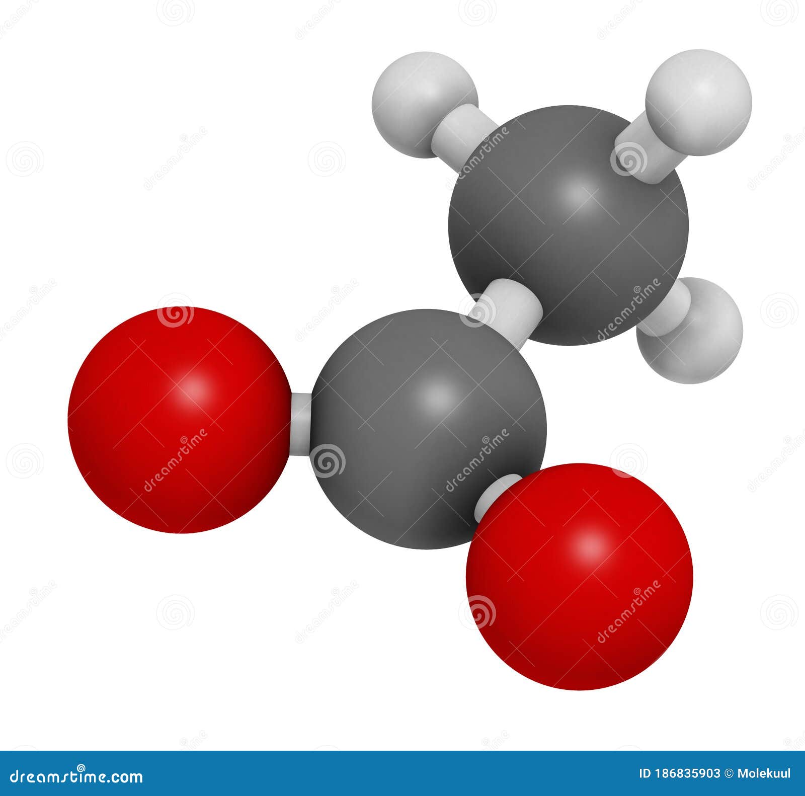 Acetate Anion, Chemical Structure. 3D Rendering Stock Illustration ...