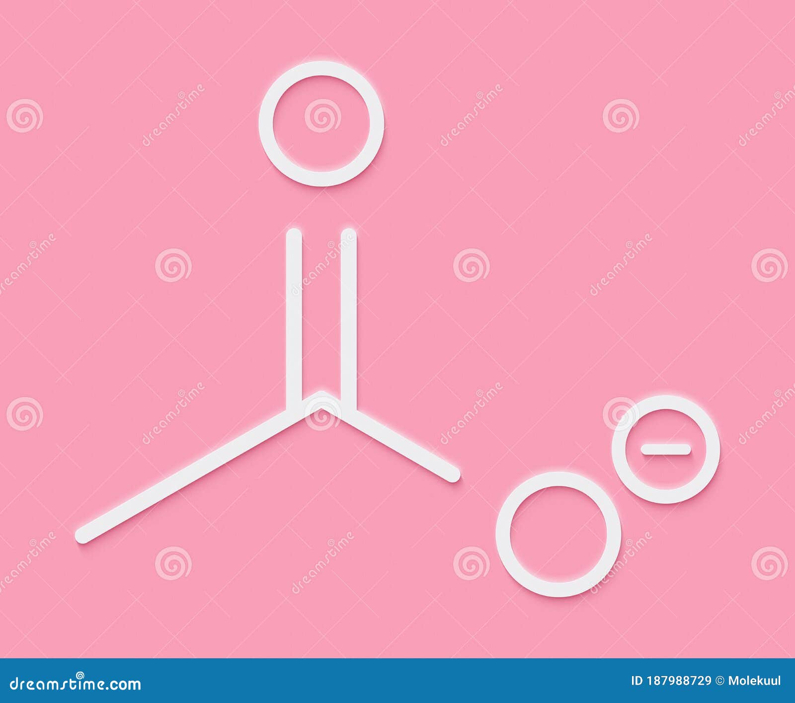 Acetate Anion, Chemical Structure. Skeletal Formula. Stock Illustration ...