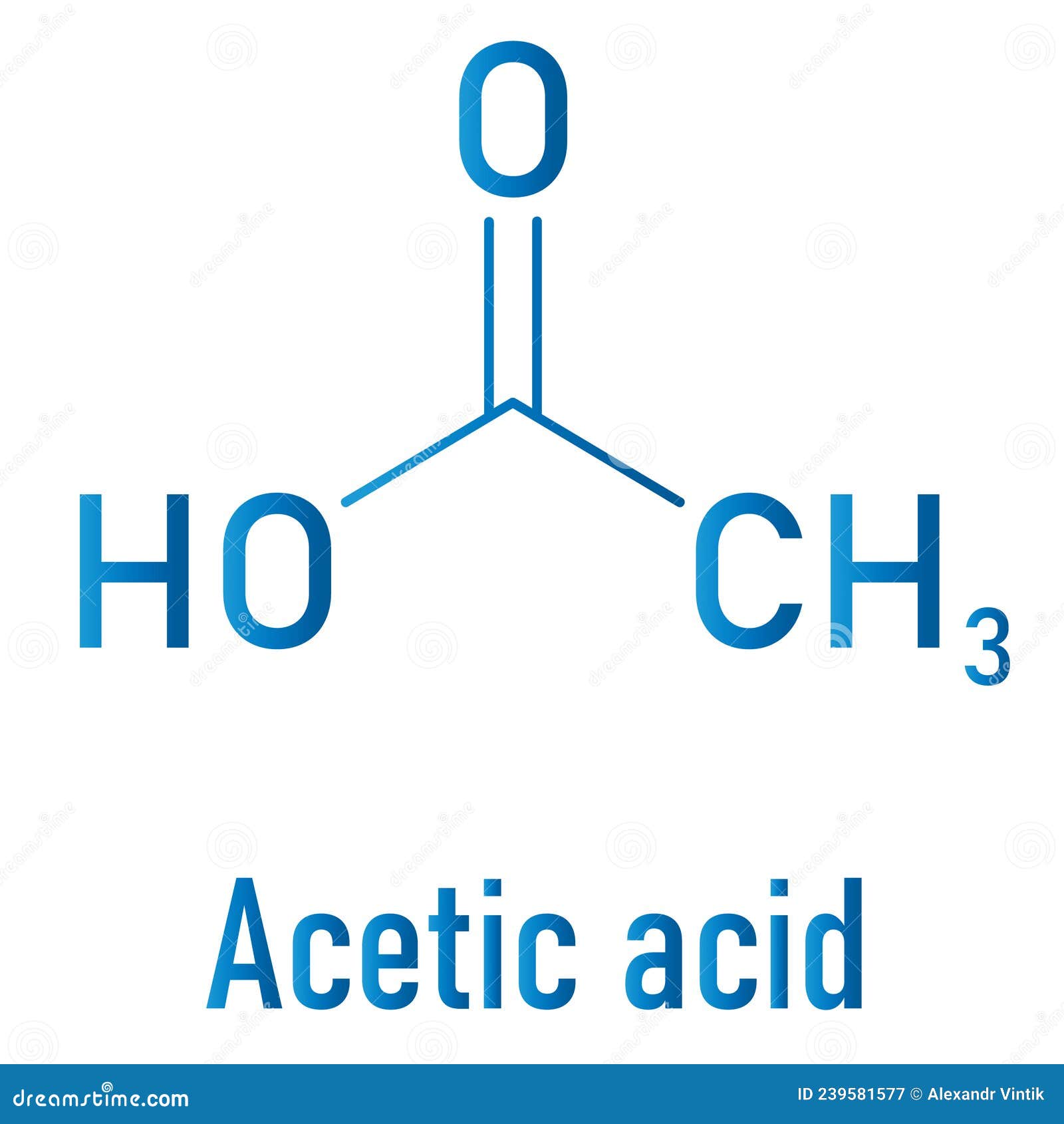 Acetic Acid Molecule. Vinegar is an Aqueous Solution of Acetic Acid ...
