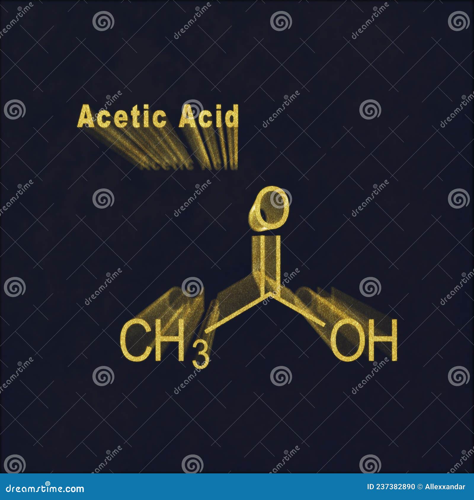 Acetic Acid, Structural Chemical Formula Stock Photo | CartoonDealer ...