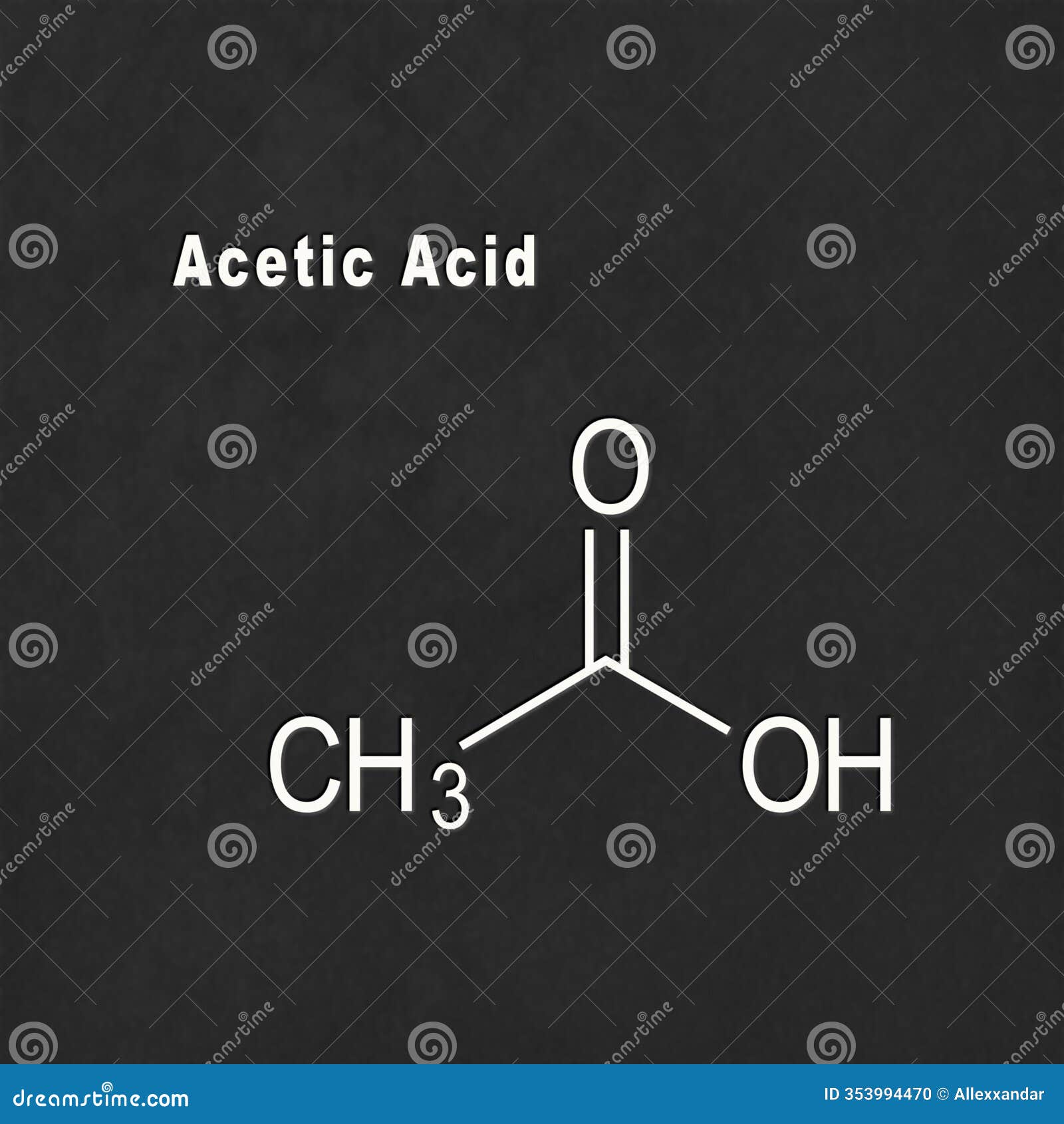 Acetic Acid Bottle And Structure Royalty-Free Stock Photo ...