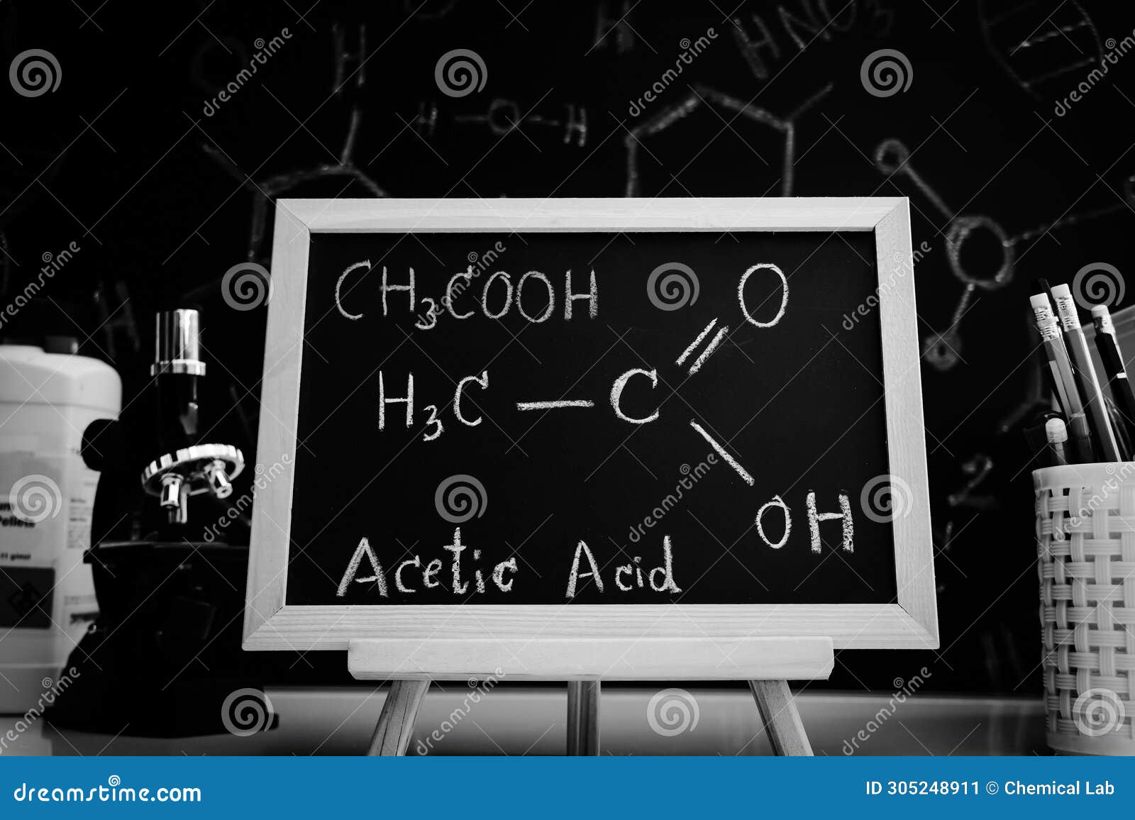Acetic Acid And Symbol Structural Formula Chemical Royalty-Free Stock ...
