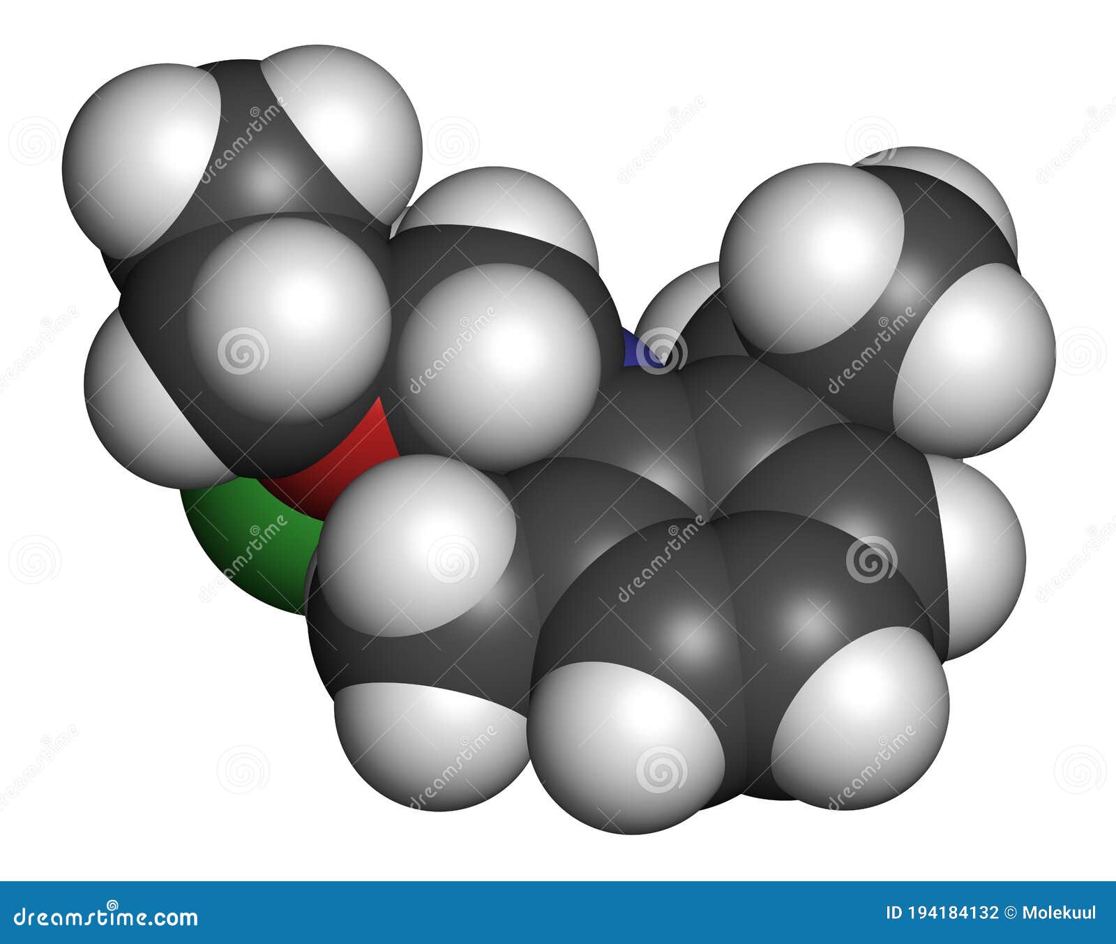 Acetochlor Herbicide Molecule. 3D Rendering Stock Illustration ...