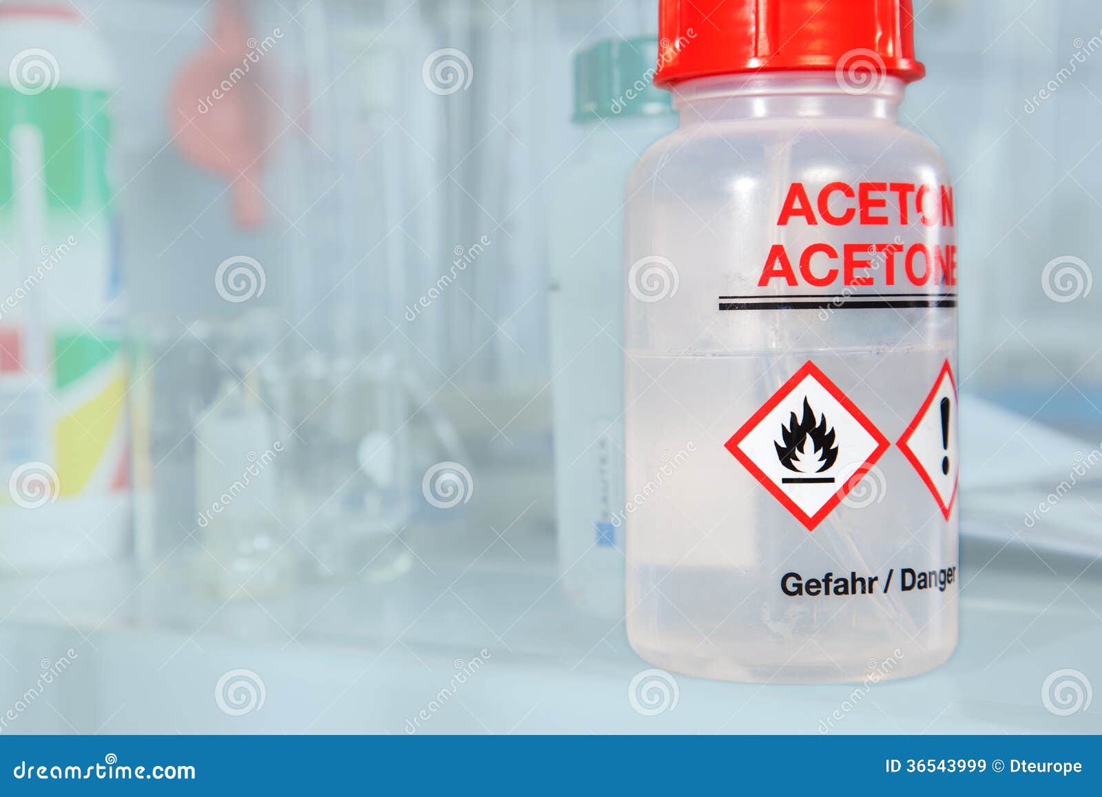 Aceton-Flasche stockbild. Bild von medikation, biotechnologie - 36543999