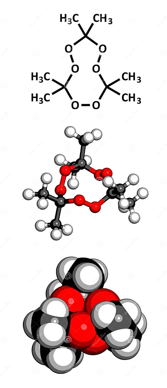 Acetone Peroxide Triacetone Peroxide, TATP Explosive Molecule. Stock ...