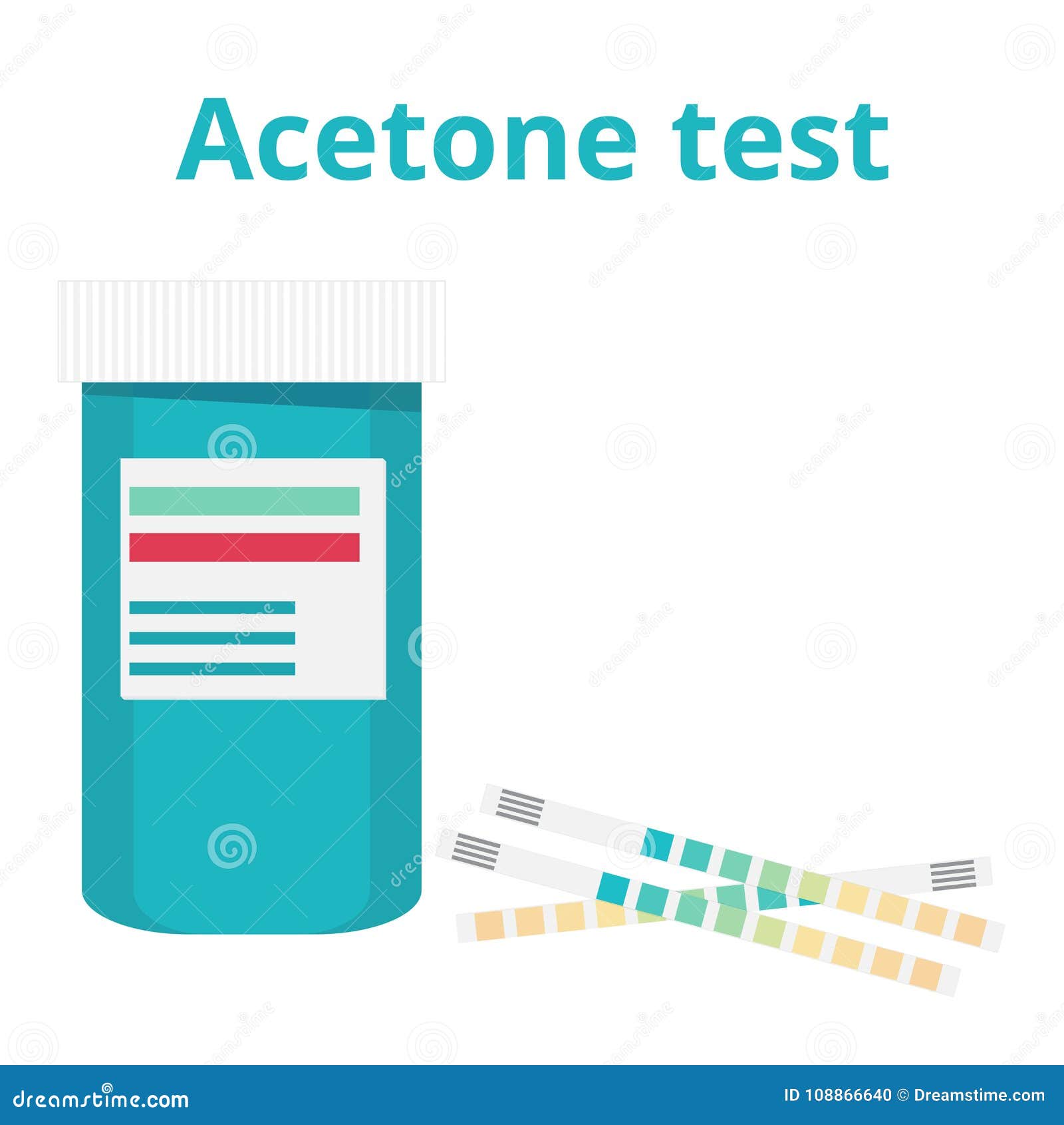 Acetone Test, Paper Strip With Colored Squares For Analysis Of Acetone ...