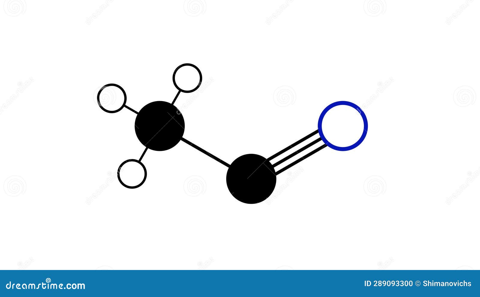 Acetonitrile Molecule, Molecular Structures, Organic Nitrile, 3d Model ...