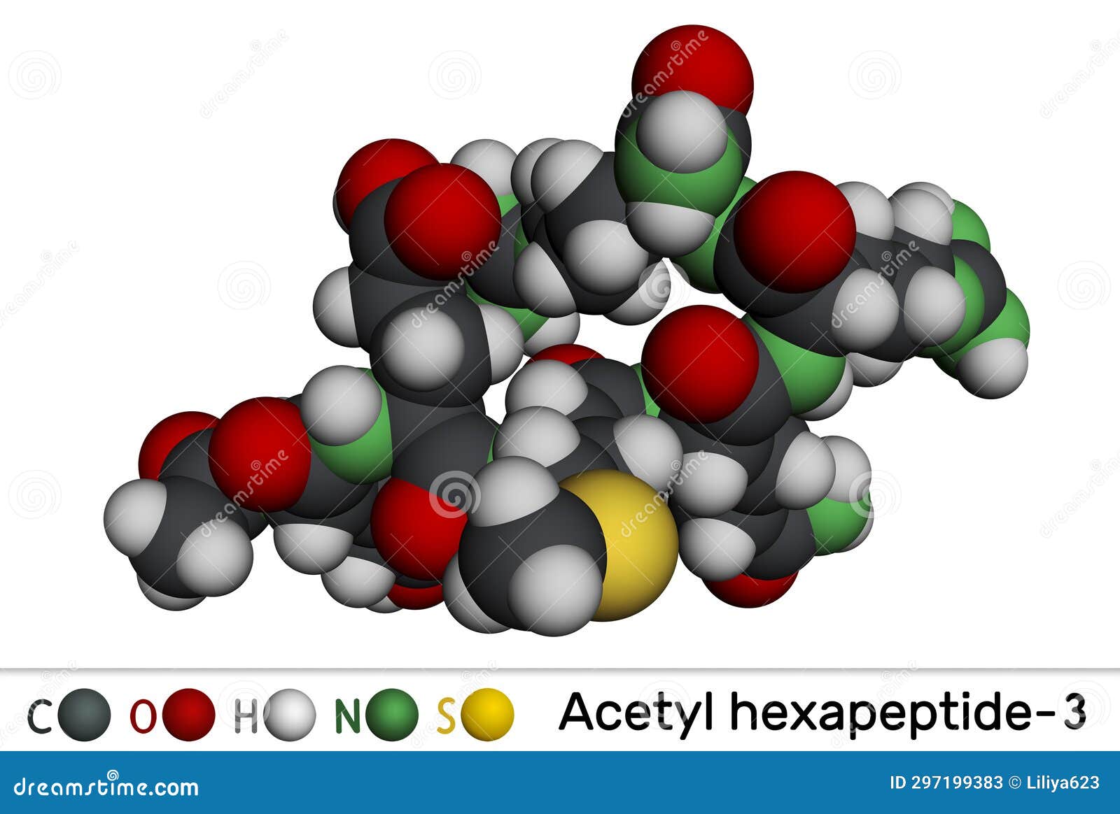 Acetyl Hexapeptide-3, Acetyl Hexapeptide-8. Argireline Molecule ...