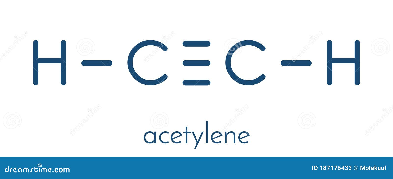 Acetyleen Ethyne Molecule. Gebruikt Bij Oxyacetyleenlassen ...