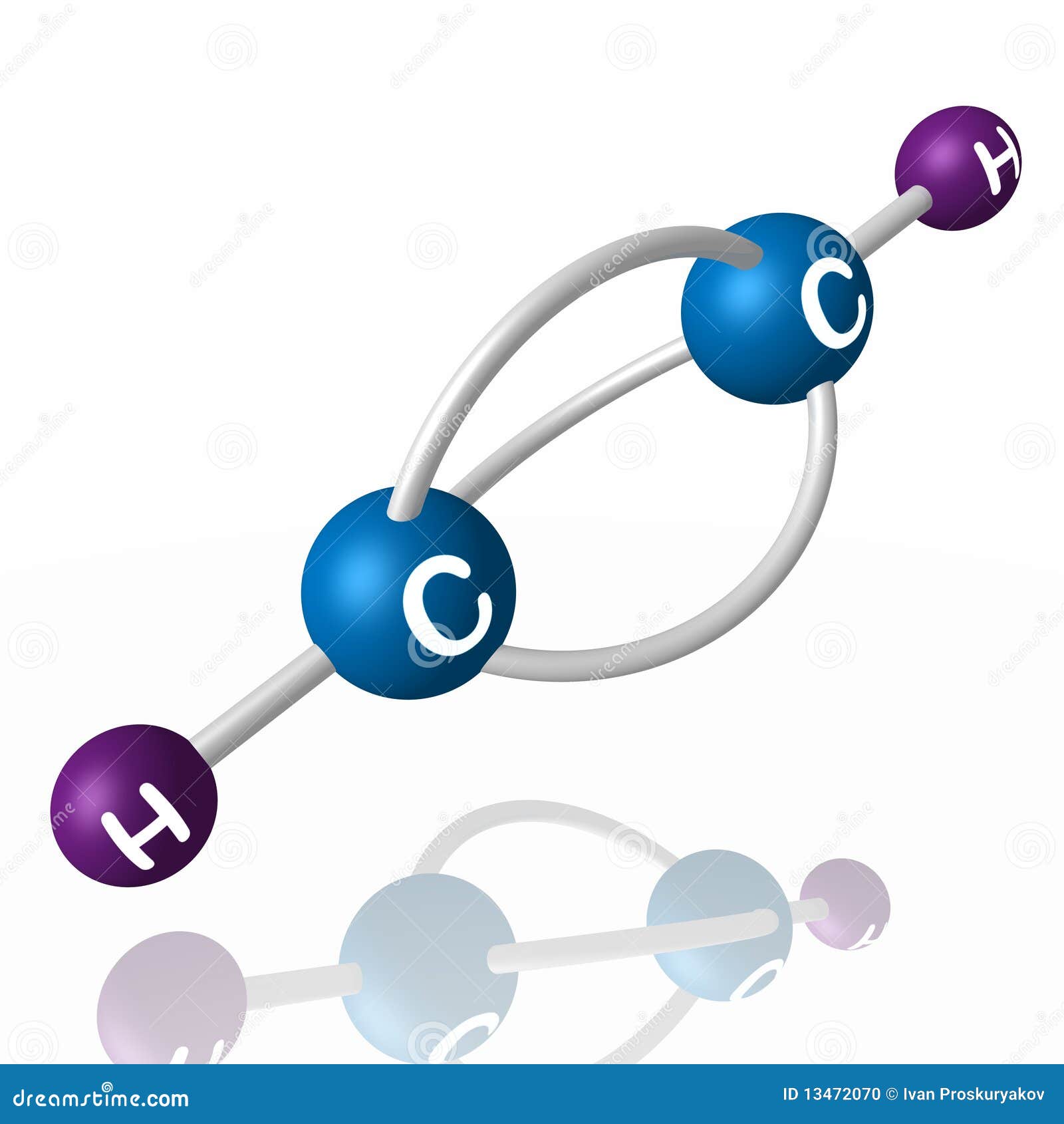 3D Image Of Acetylene Skeletal Formula Royalty-Free Stock Photography ...