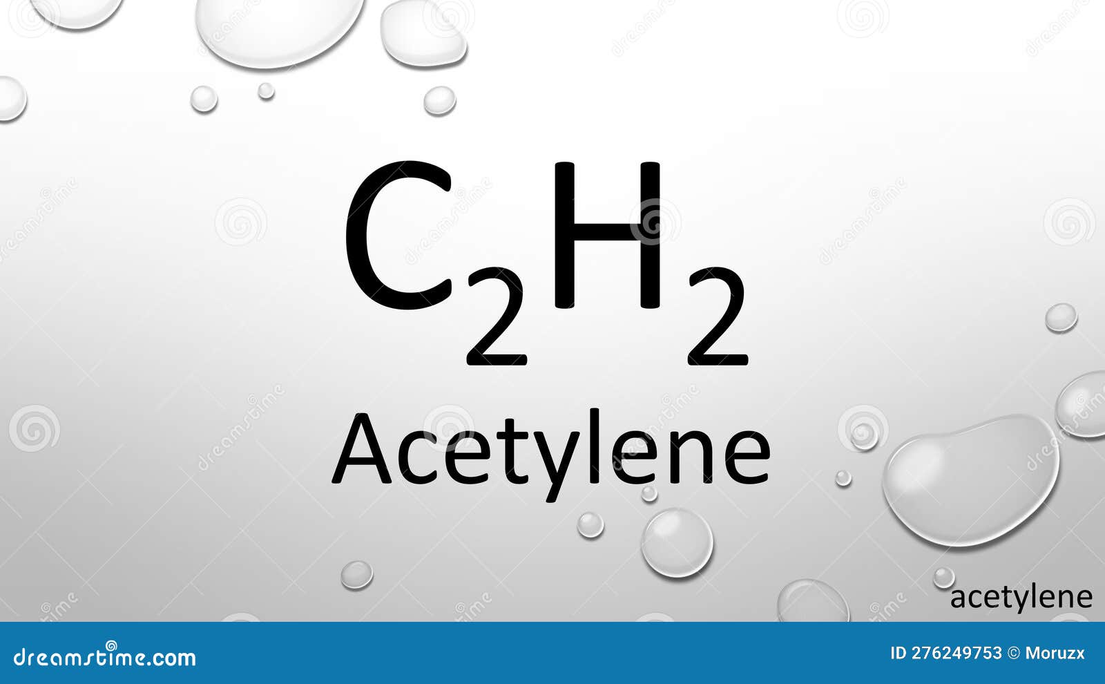 Acetylene Formula on Waterdrop Background Stock Illustration ...