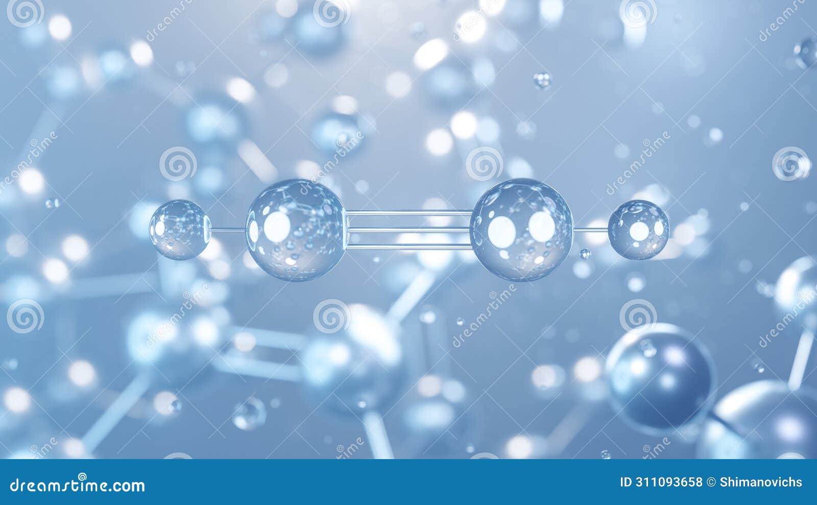 Acetylene Molecular Structure 3d, Flat Model, Ethyne, Structural ...