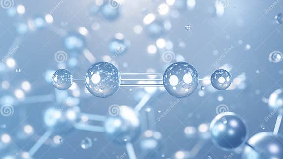 Acetylene Molecular Structure 3d, Flat Model, Ethyne, Structural ...