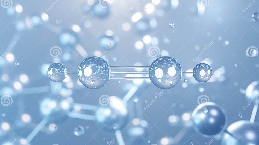 Acetylene Molecular Structure 3d, Flat Model, Ethyne, Structural ...