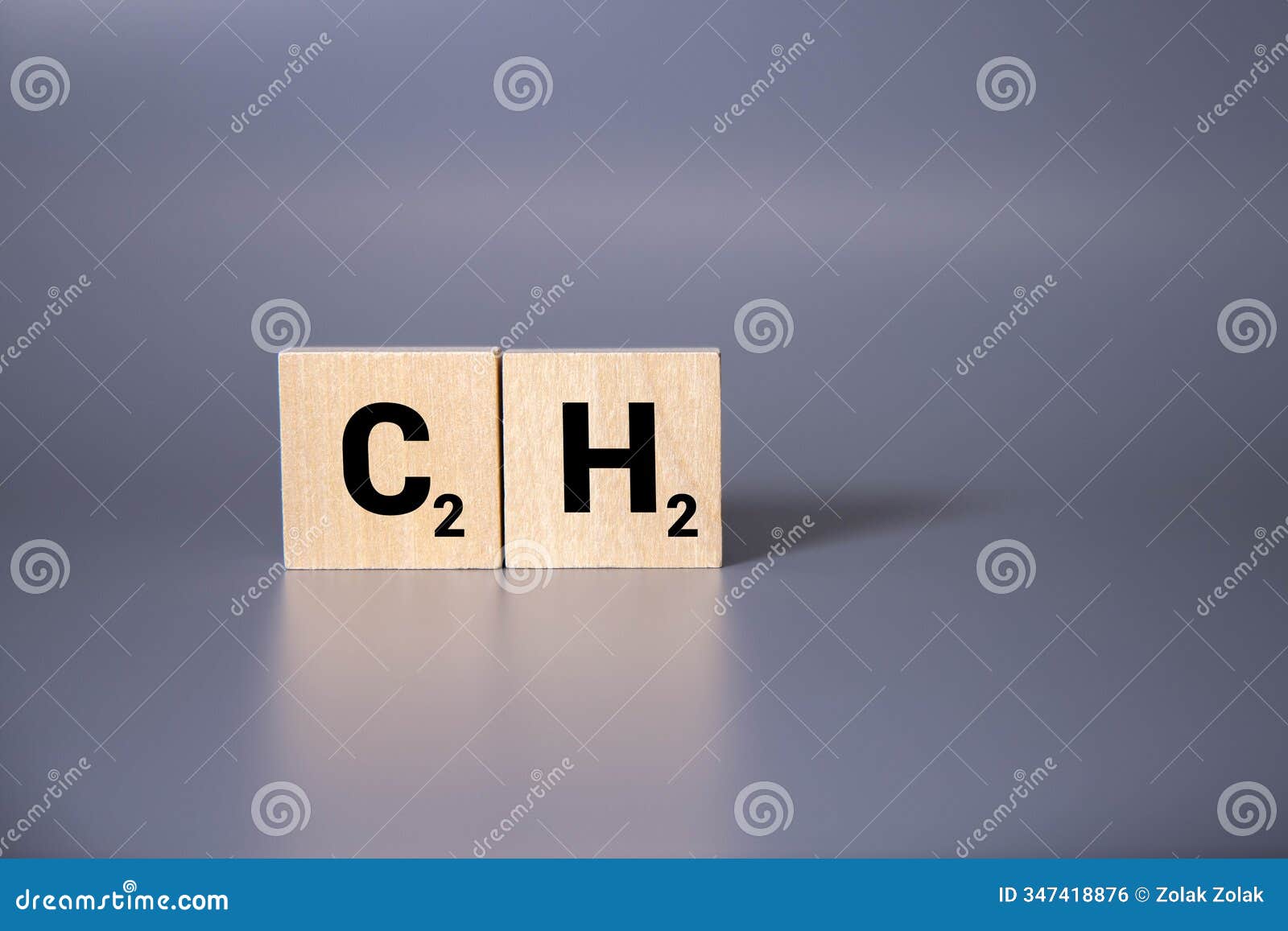 Acetylene Molecular Structure Isolated on White Background. C2H2. Stock ...