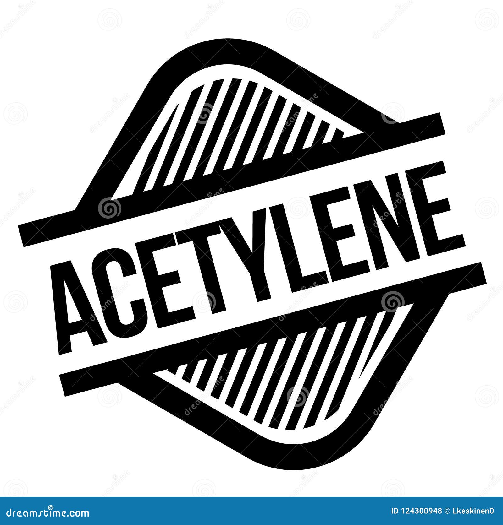 Acetylene Stamp On White Cartoon Vector | CartoonDealer.com #124336443