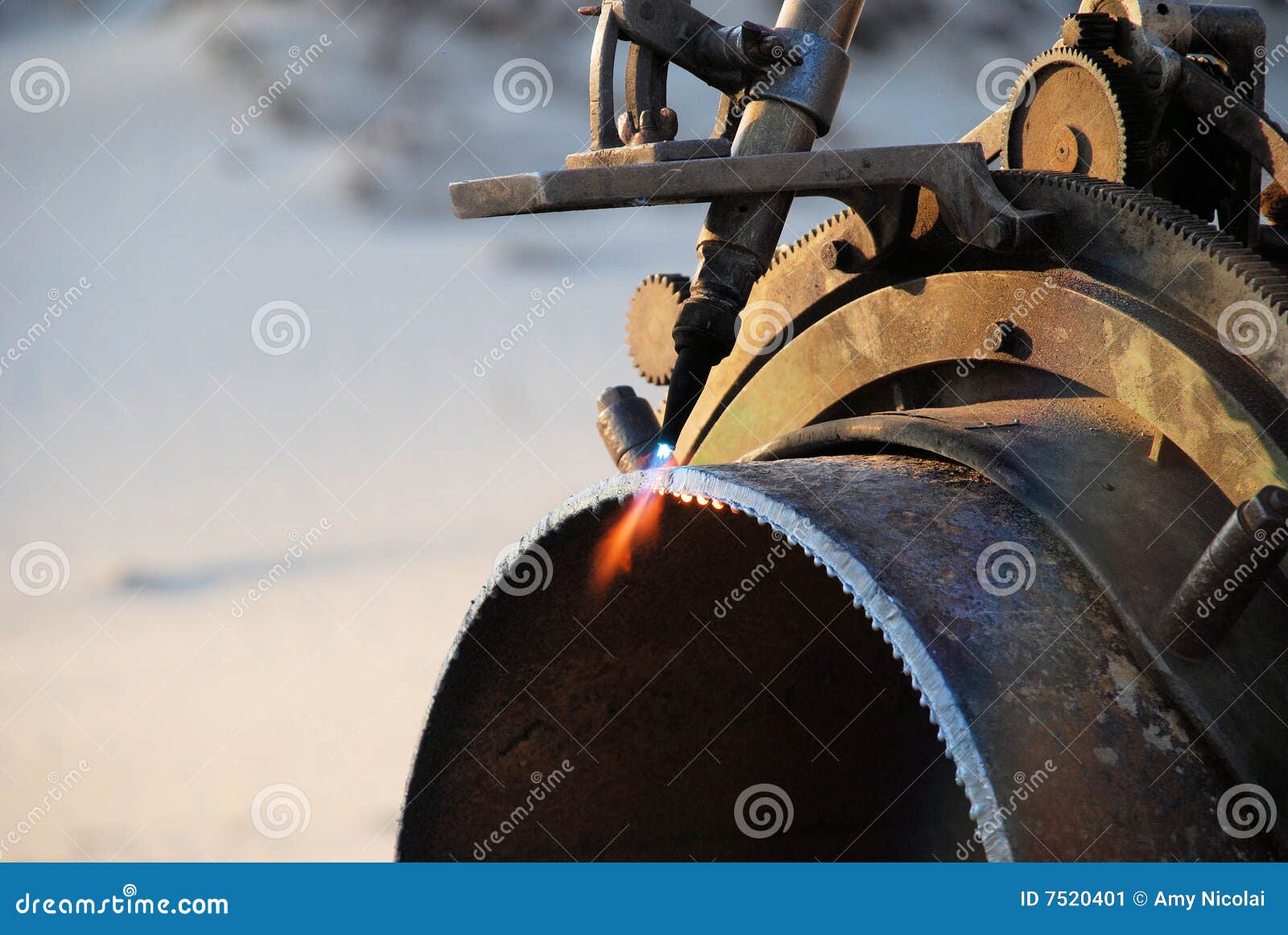 Acetylene Torch and Iron Pipe Stock Image - Image of fire, flame: 7520401