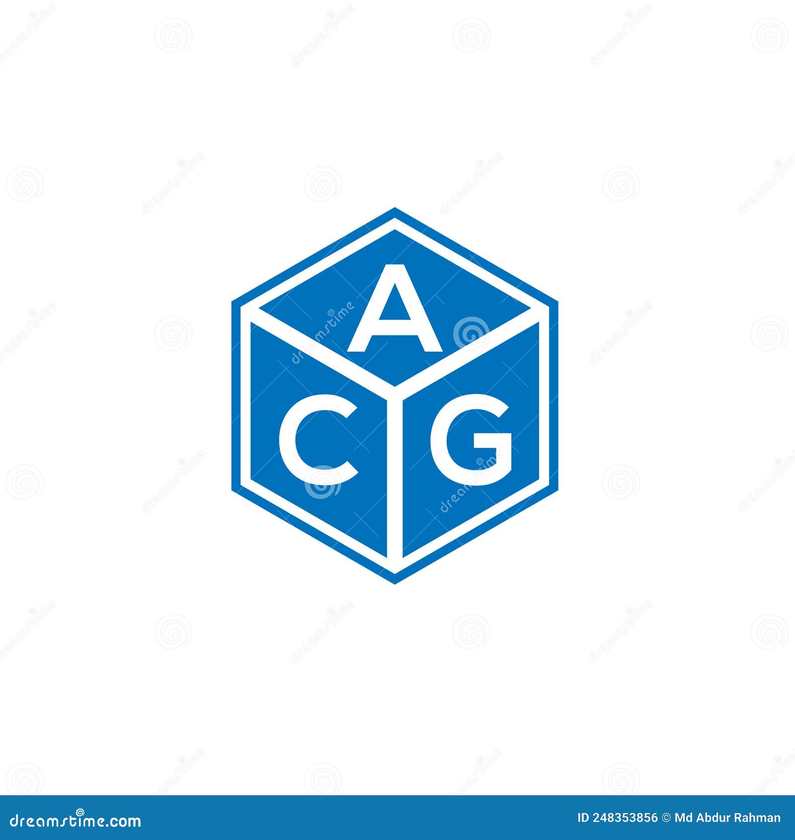 ACG Letter Logo Design on Black Background. ACG Creative Initials ...