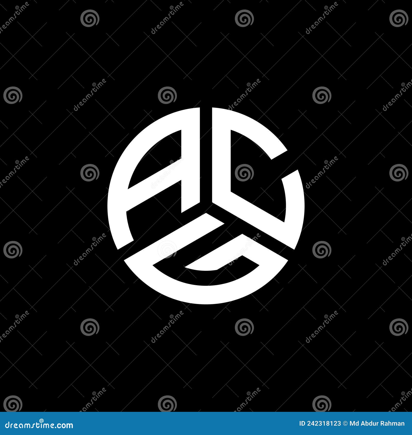 ACG Letter Logo Design on White Background. ACG Creative Initials ...