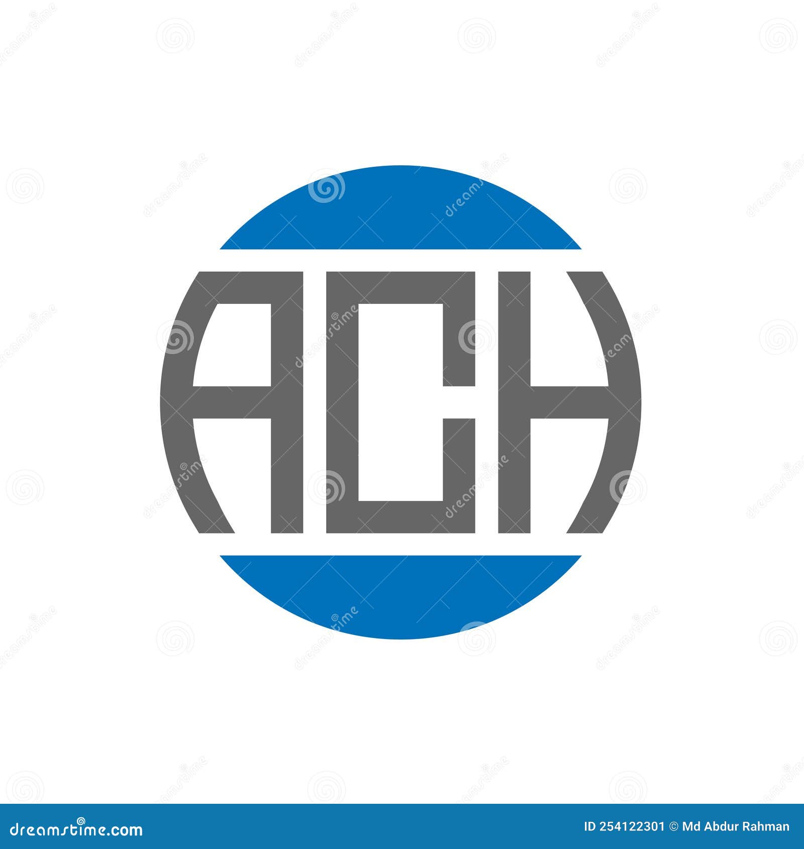 ACH Letter Logo Design on White Background. ACH Creative Initials ...