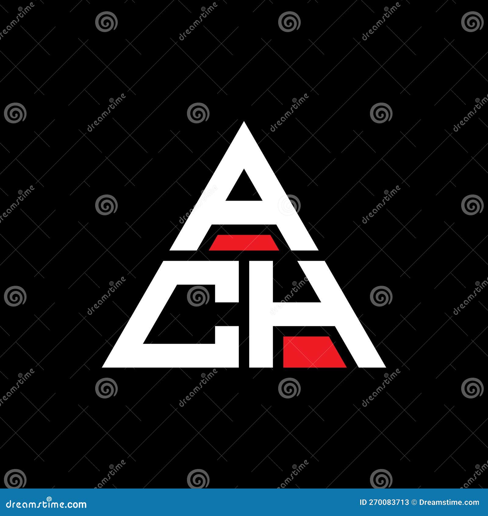 ACH Triangle Letter Logo Design With Triangle Shape. ACH Triangle Logo Design Monogram. ACH ...