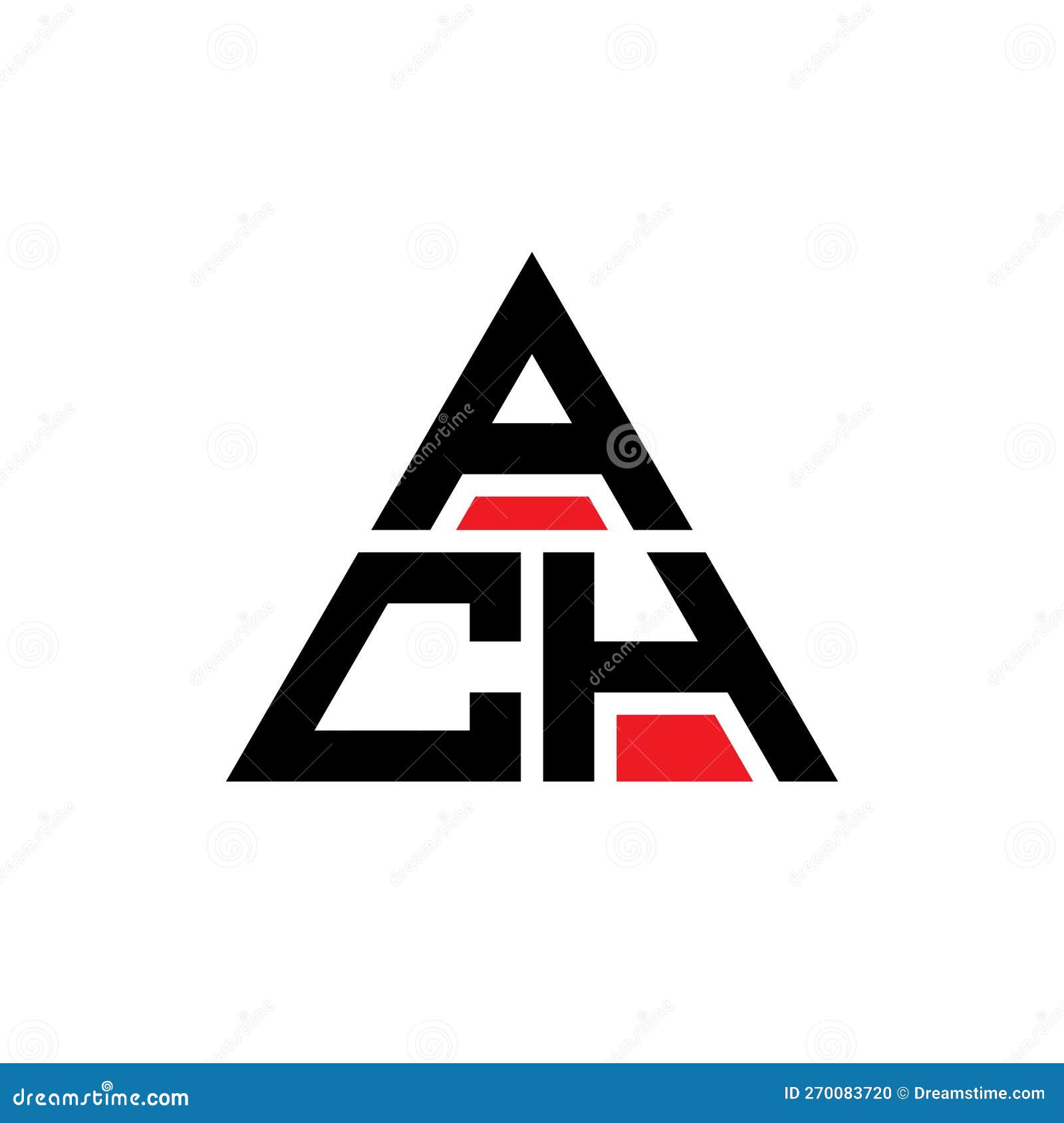 ACH Triangle Letter Logo Design With Triangle Shape. ACH Triangle Logo ...