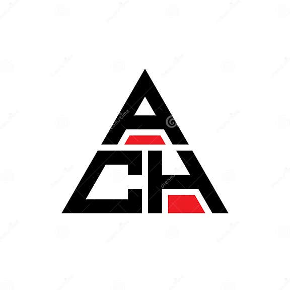 ACH Triangle Letter Logo Design with Triangle Shape. ACH Triangle Logo ...