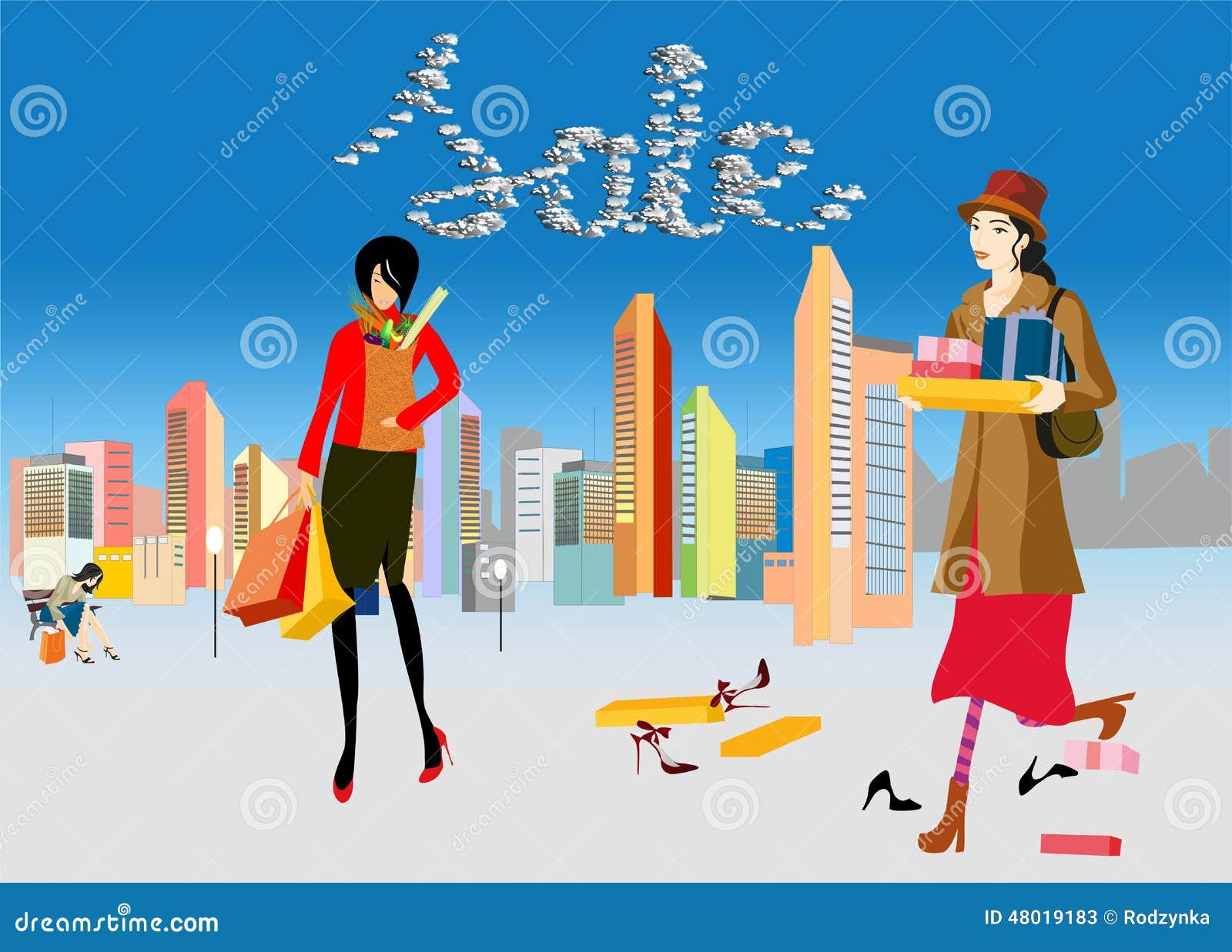 Achat, illustration stock. Illustration du fashionable - 48019183