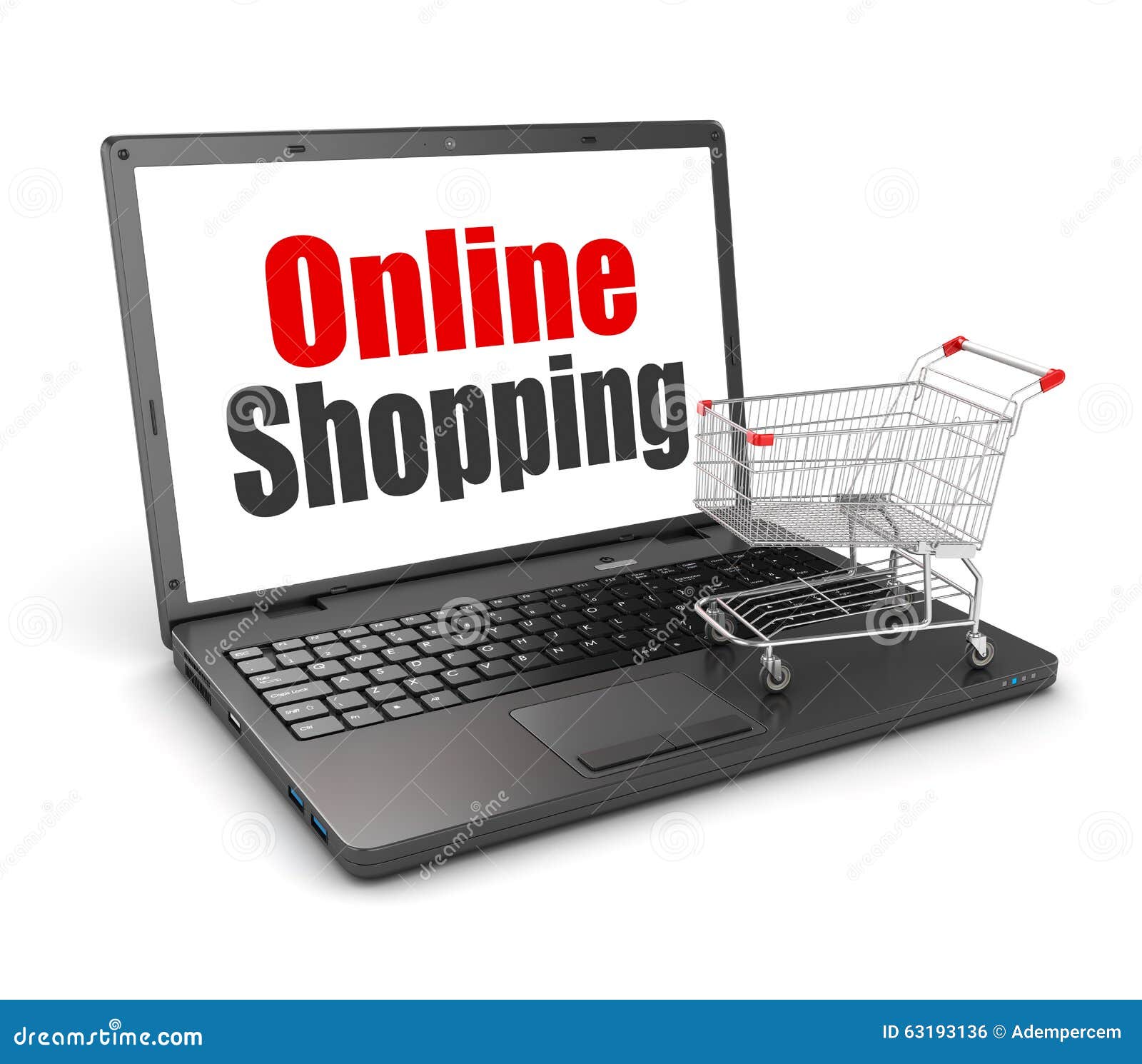 Achats en ligne illustration stock. Illustration du commerce - 63193136