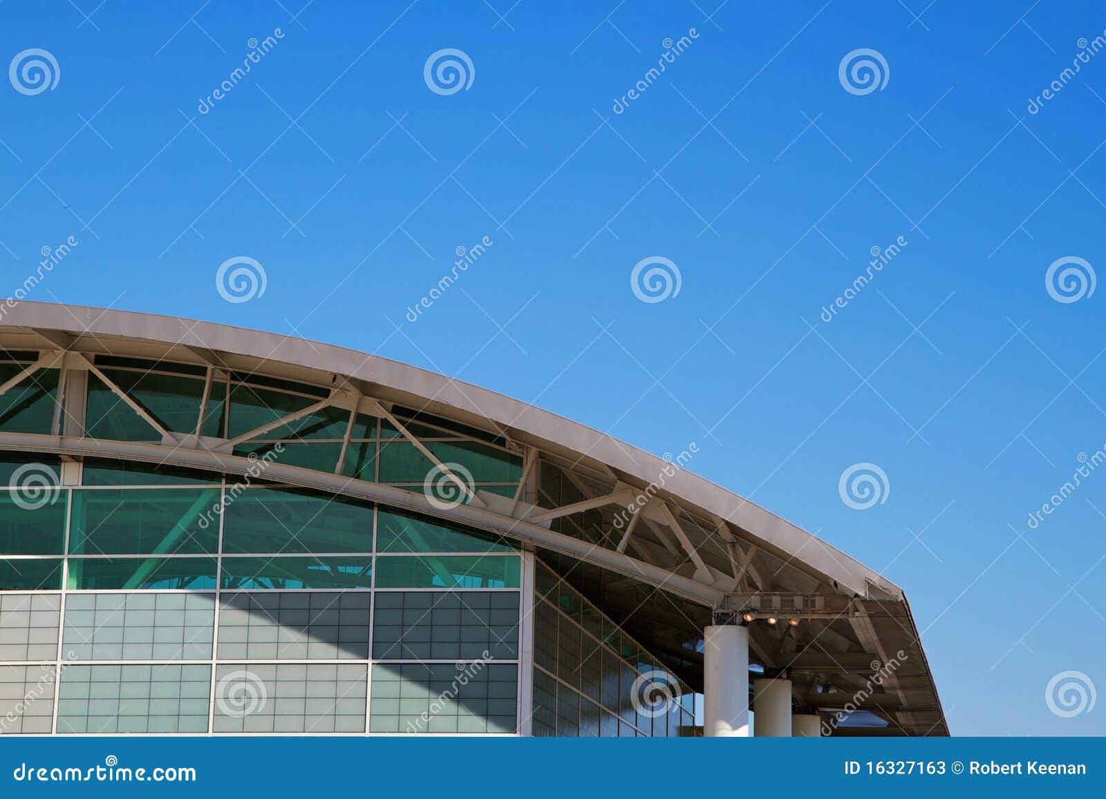 Ached Roof Stadium Sky Pillars Stock Image - Image of creative, design ...