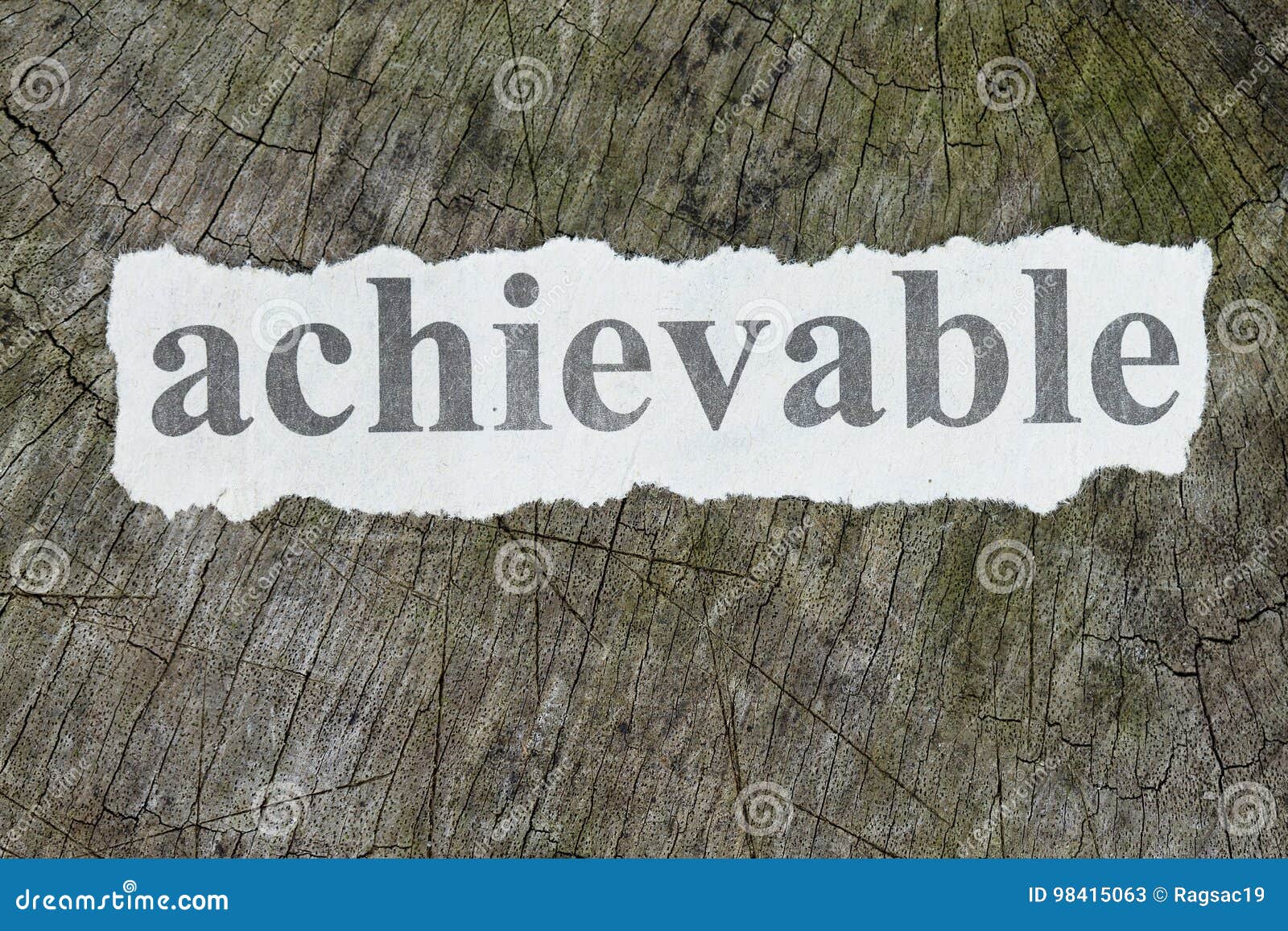 Achievable Word Written on a Newspaper Cut Out Stock Image - Image of ...