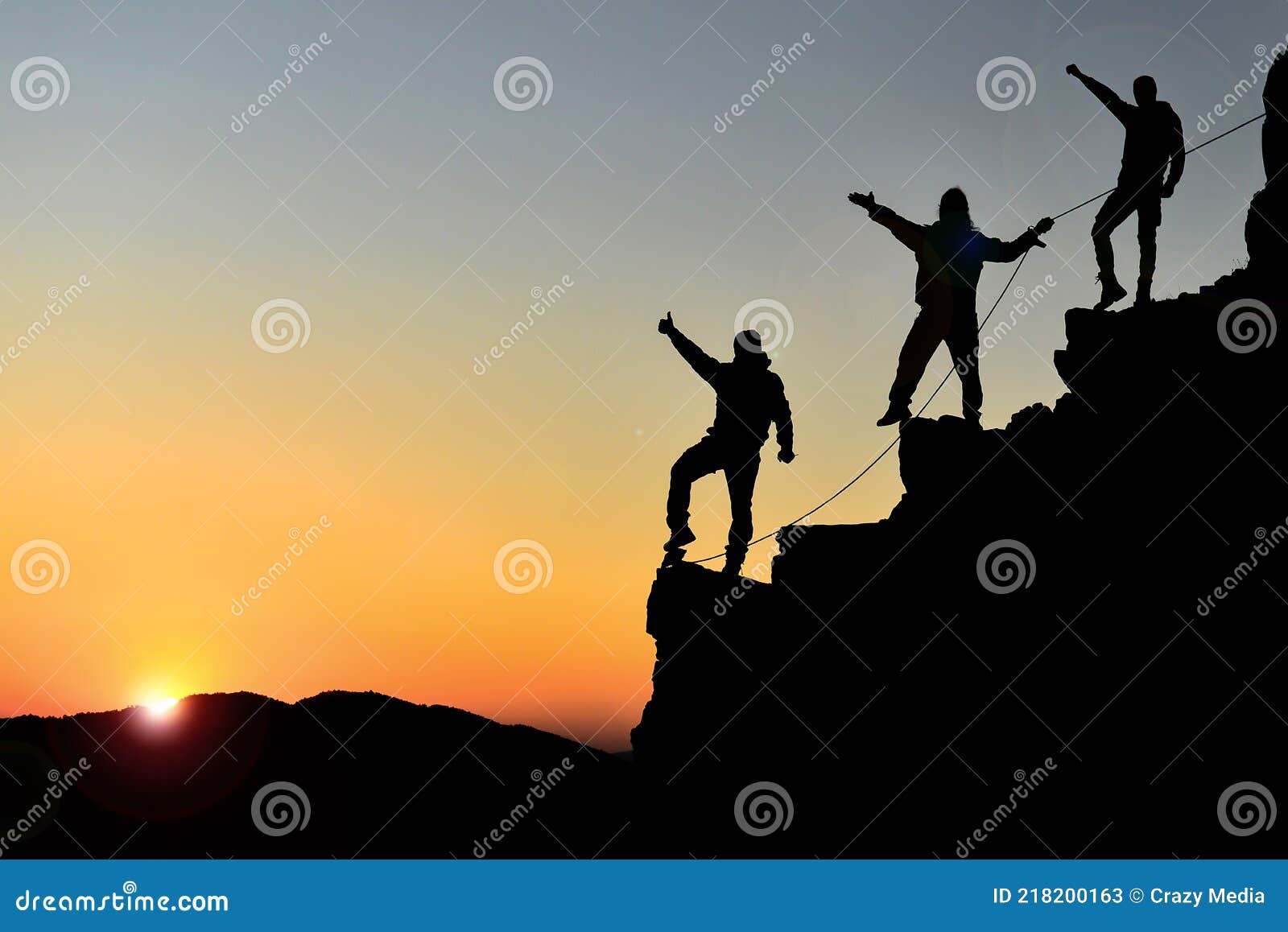 Achieve & Challenging Mountains & Climbing Activity Stock Image - Image ...