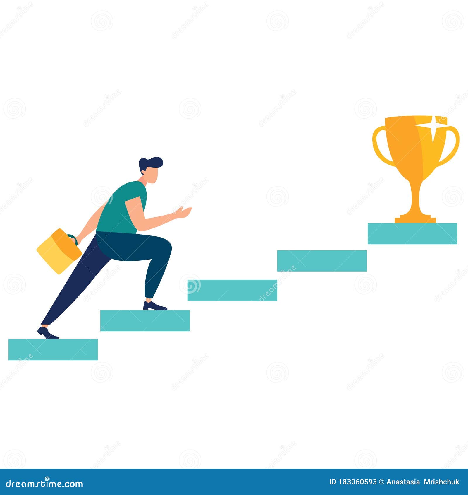 Achieve the Goal. Concept Business Vector Illustration. Vector ...