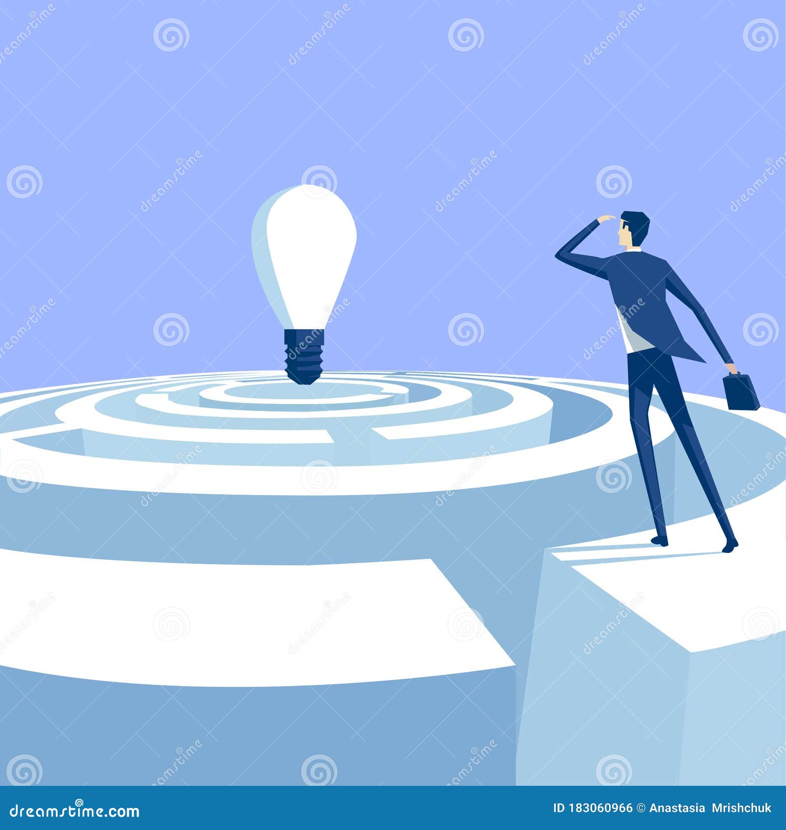 Achieve the Goal. Concept Business Vector Illustration. Vector ...