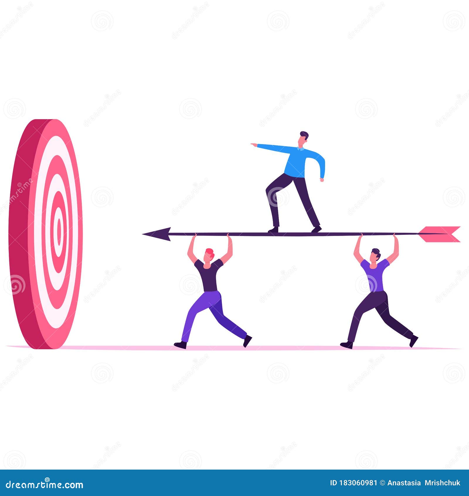 Achieve the Goal. Concept Business Vector Illustration. Vector ...