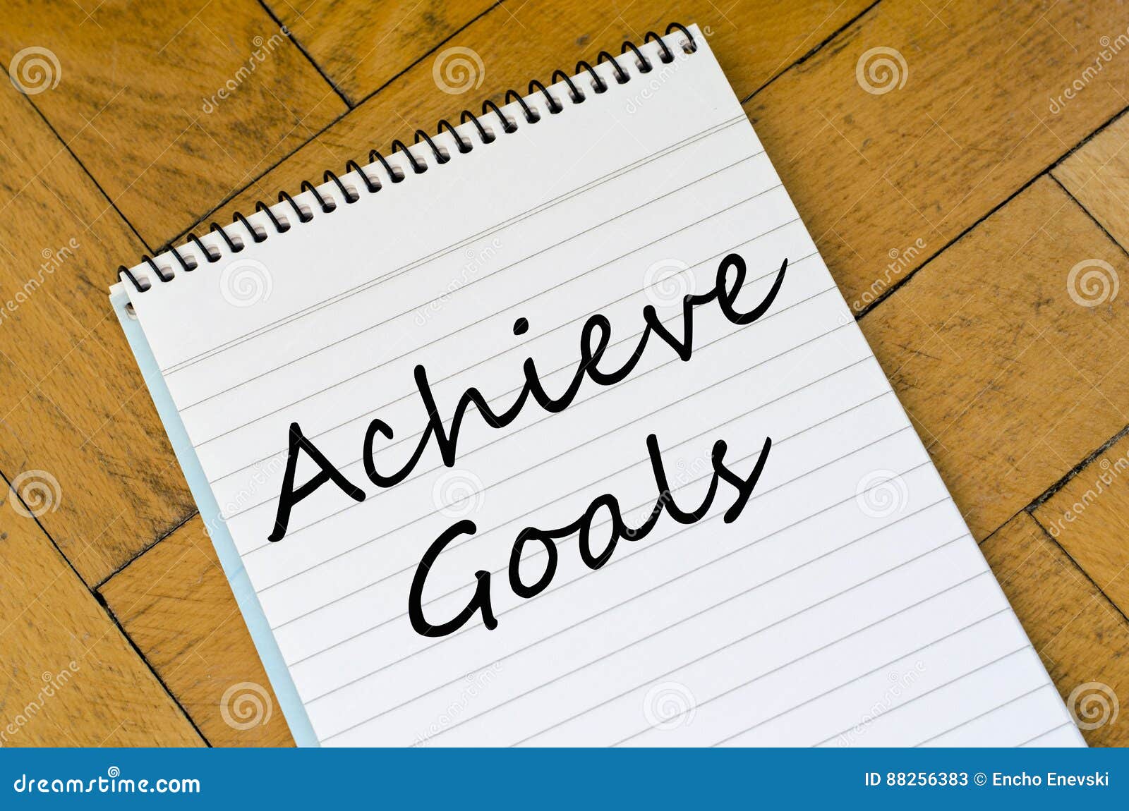 Achieve Goals Concept on Notebook Stock Image - Image of writing, memo ...