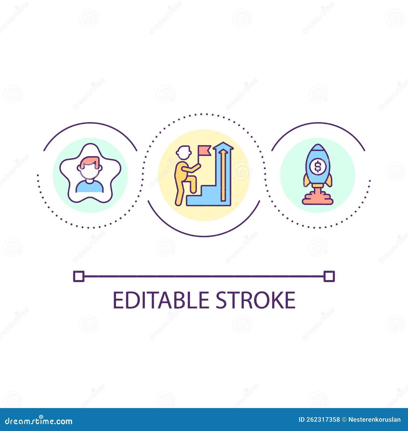 Achieve Growth Loop Concept Icon Stock Vector - Illustration of icon ...