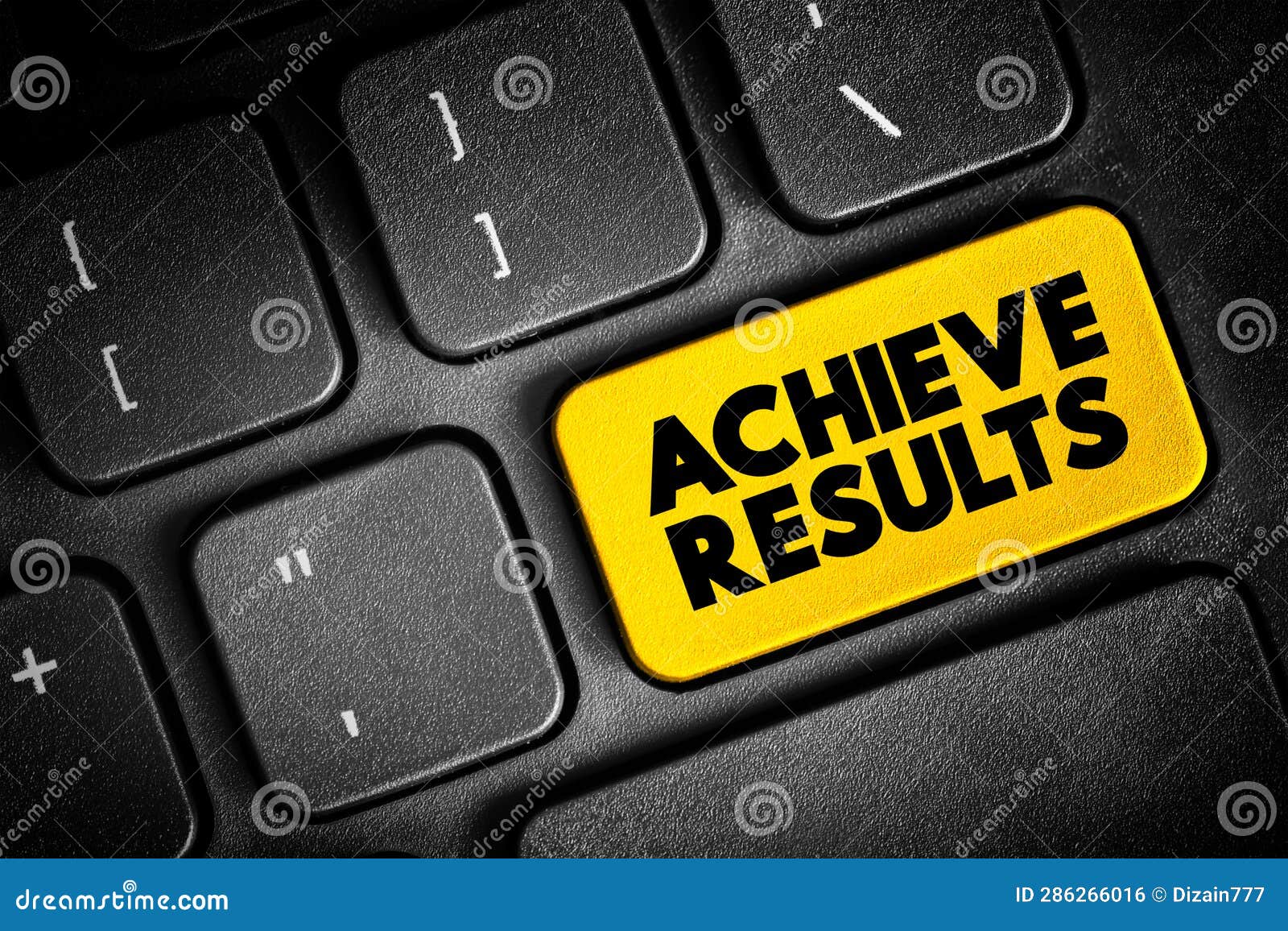 Achieve Results Text Concept Button on Keyboard for Presentations and ...