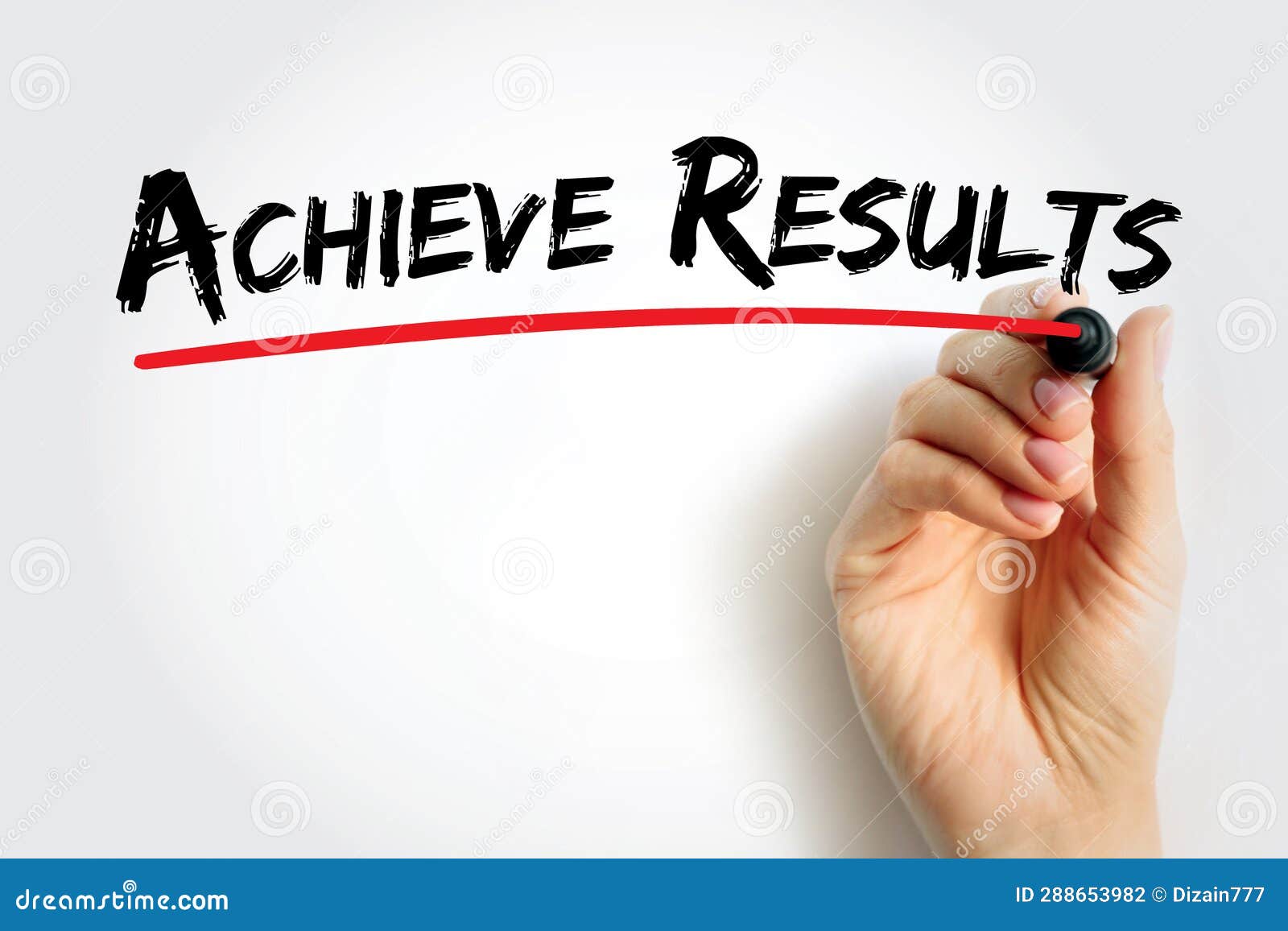 Achieve Results Text Concept for Presentations and Reports Stock Photo ...
