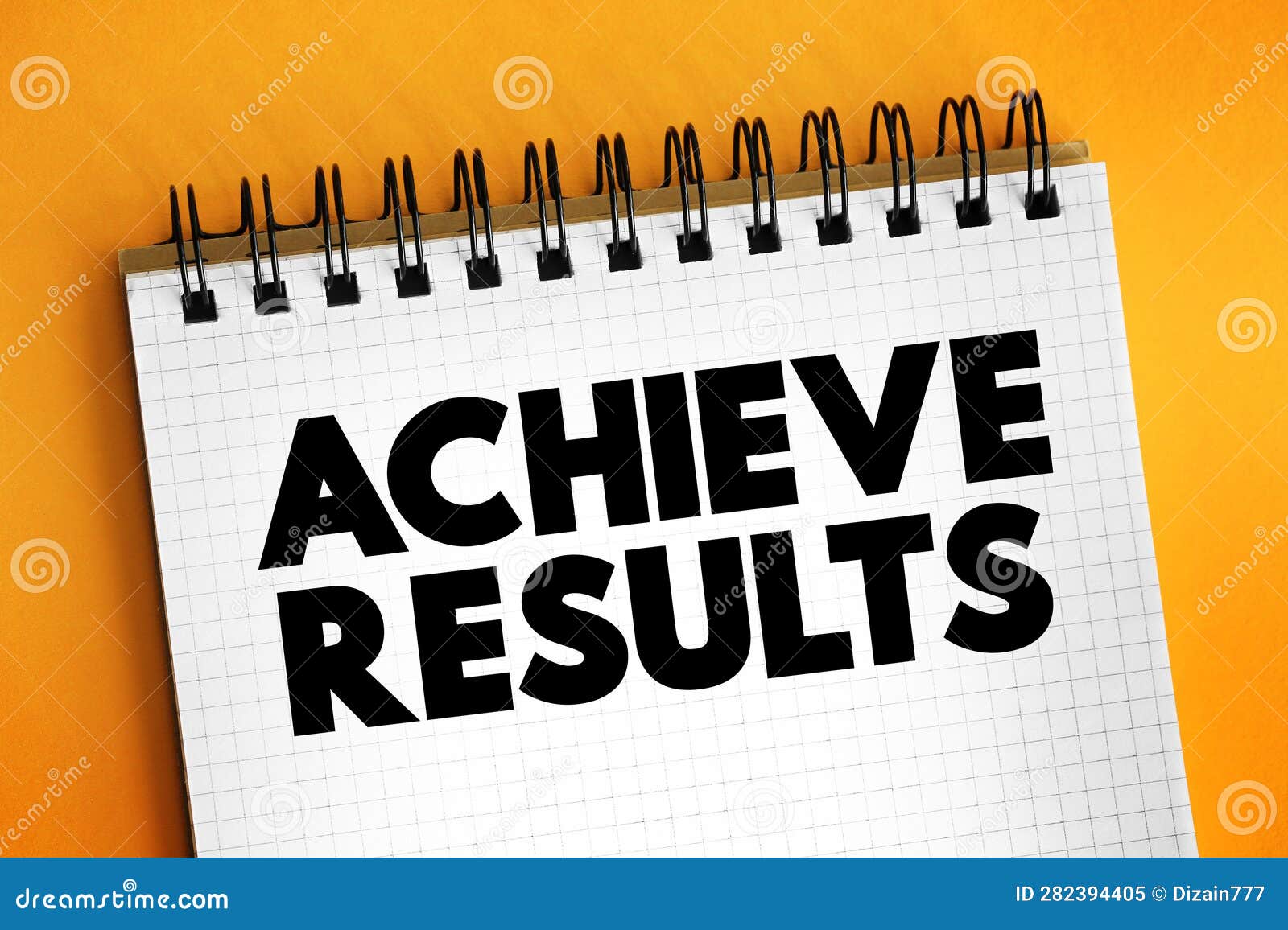 Achieve Results Text Concept for Presentations and Reports Stock Image ...