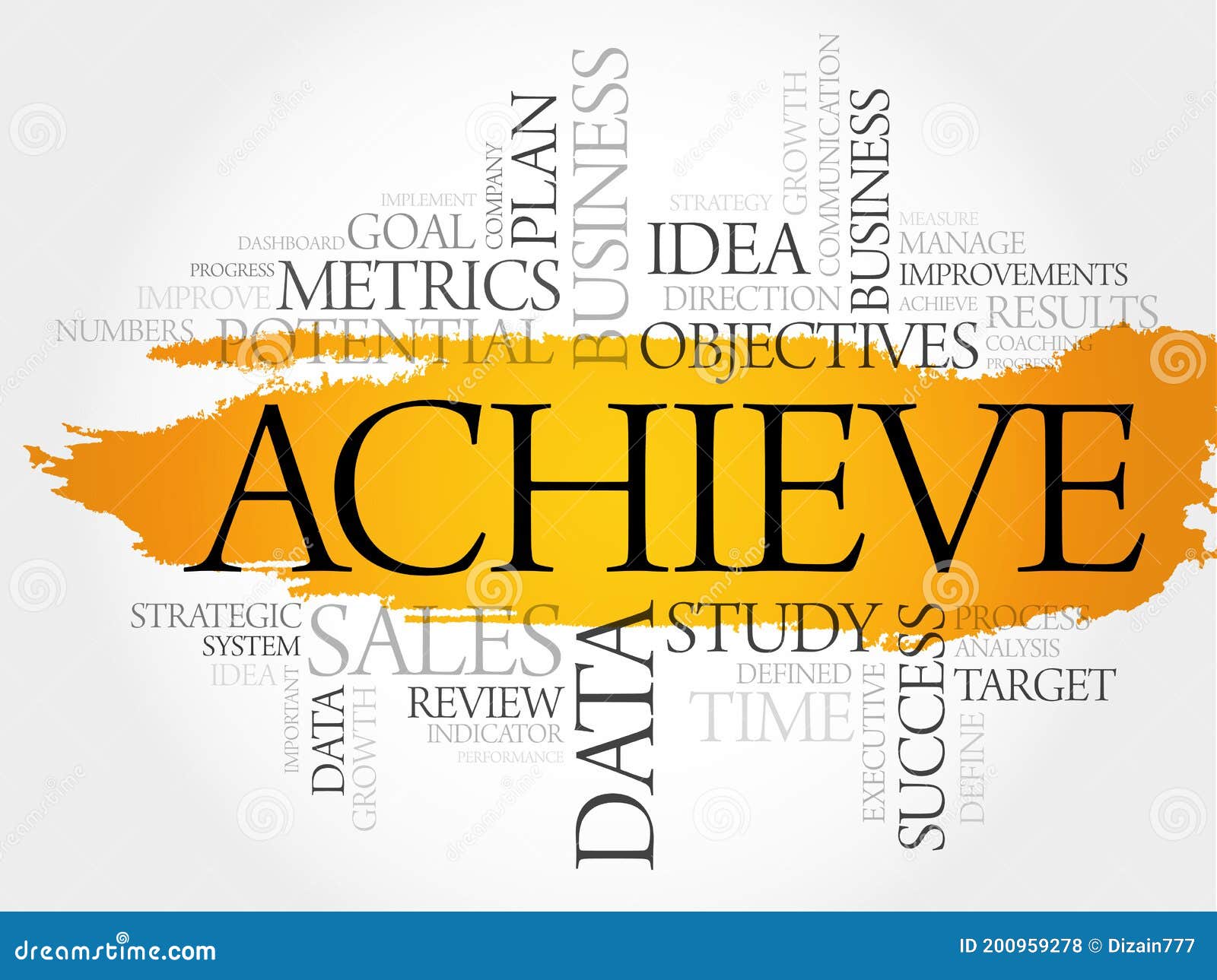Achieve word cloud stock illustration. Illustration of opportunity ...