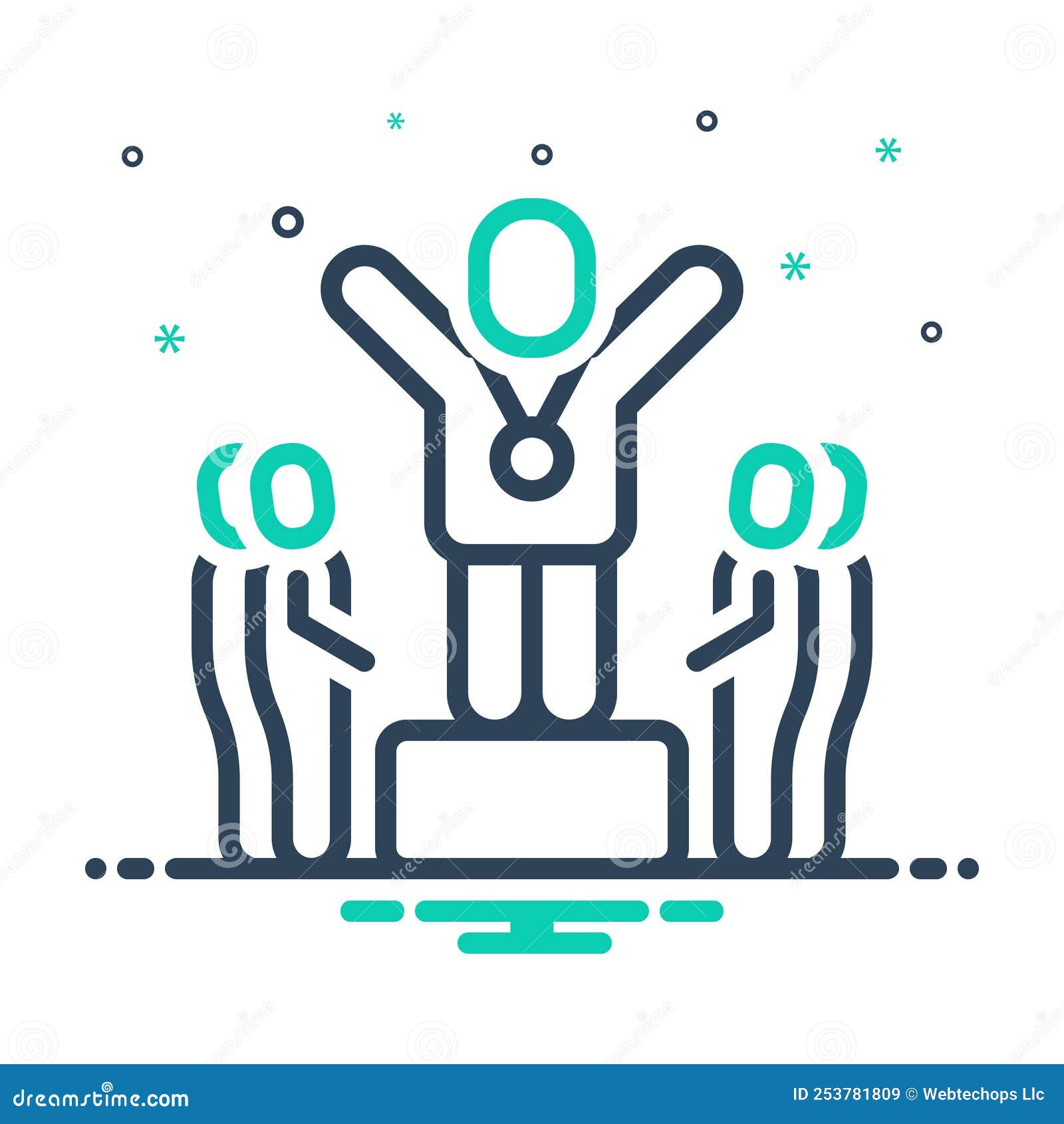 Mix Icon for Achieved, Cognizable and Victory Stock Vector ...