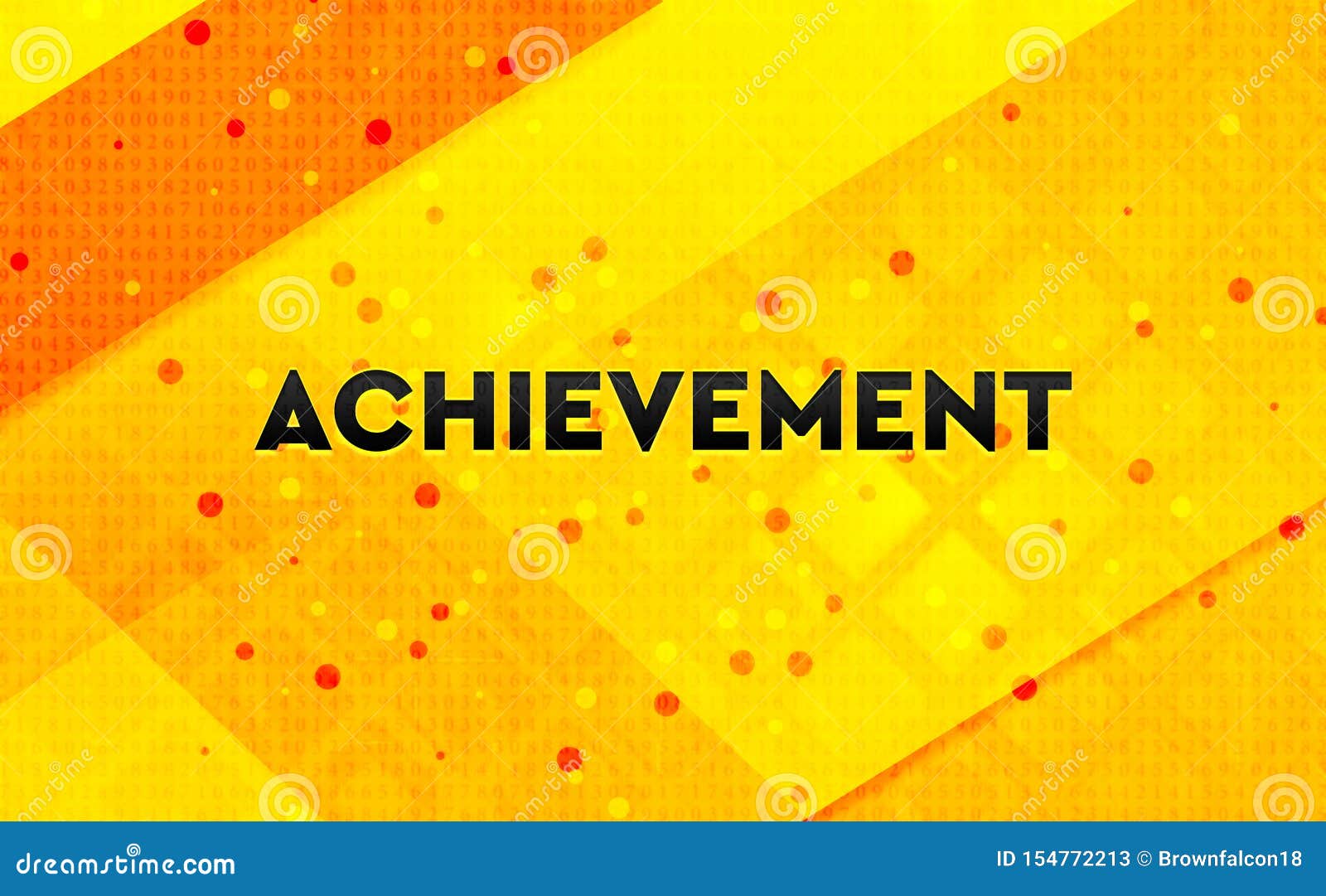 Achievement Abstract Digital Banner Yellow Background Stock ...