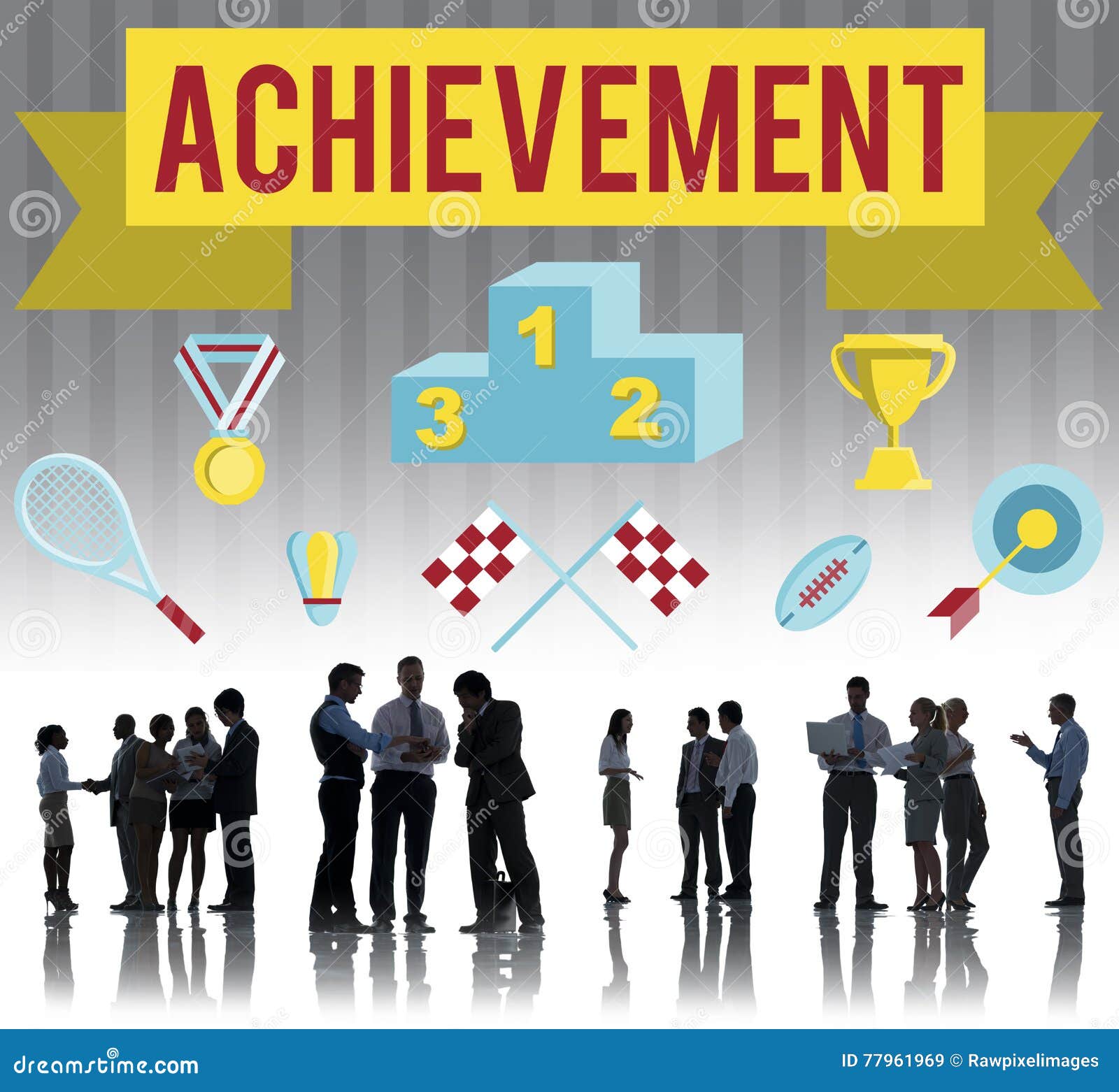 Achievement Accomplishment Vision Development Concept Stock Image ...