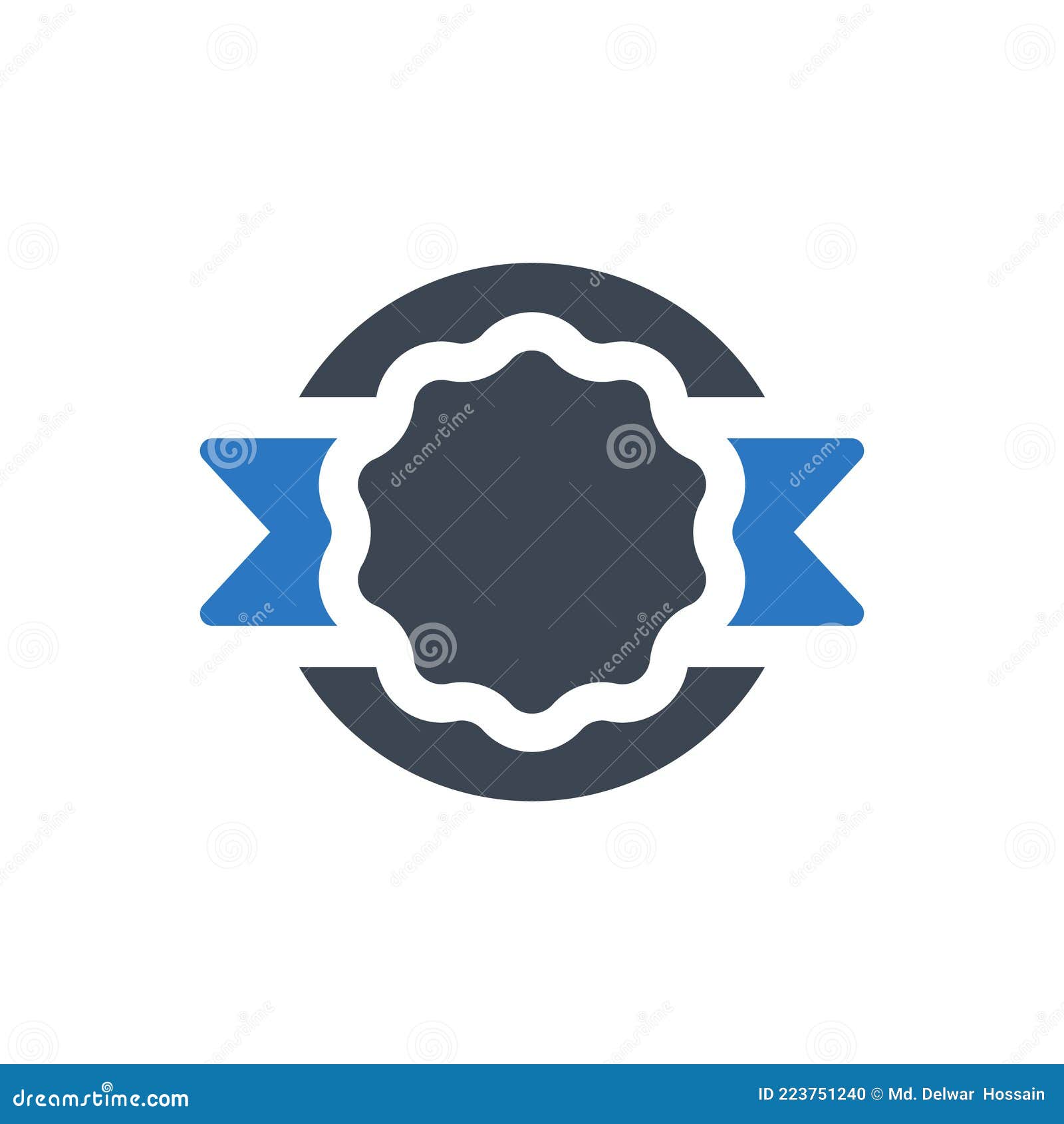 Achievement badge icon stock vector. Illustration of sign - 223751240
