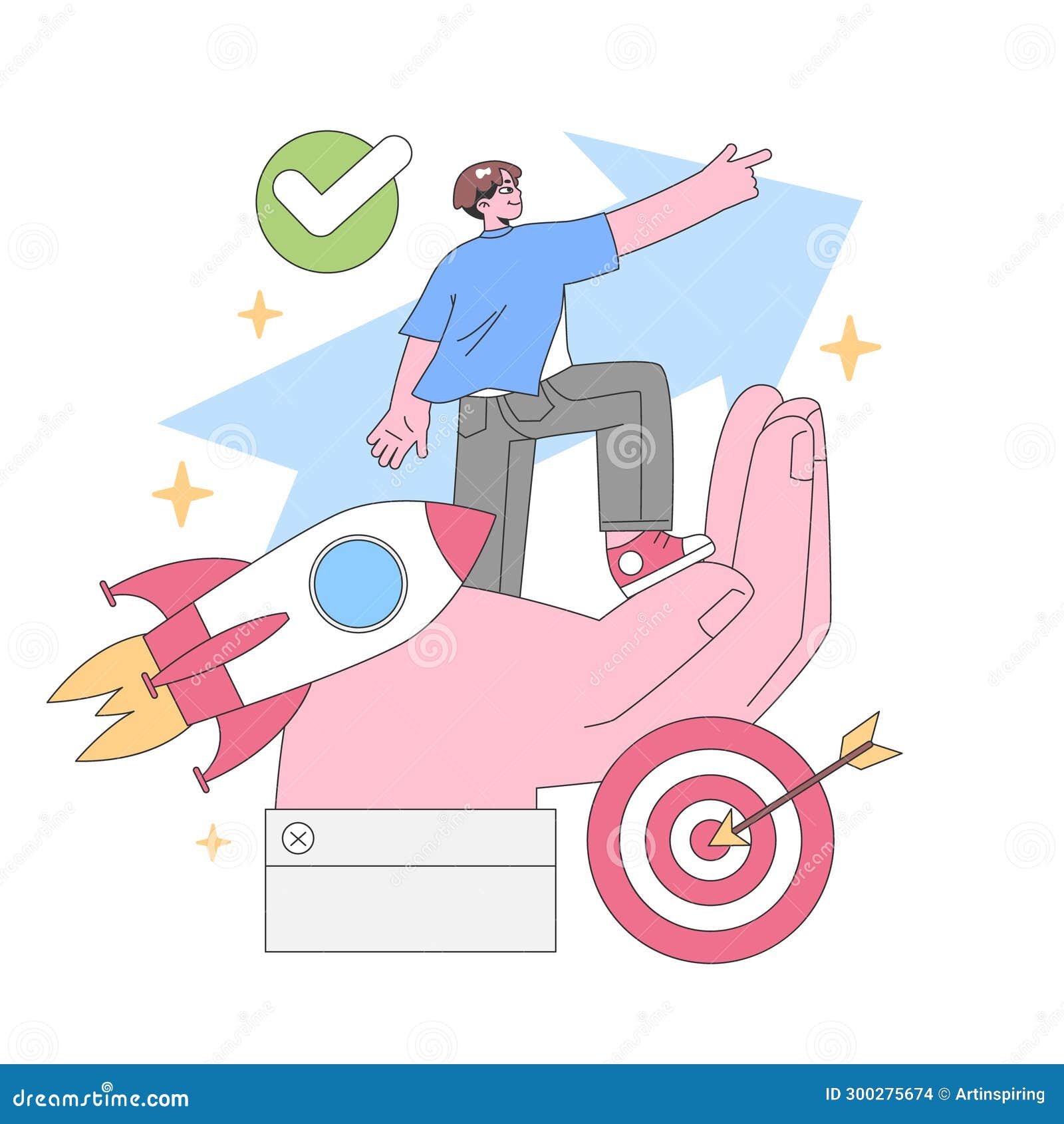 Achievement Concept. Flat Vector Illustration. Stock Vector ...