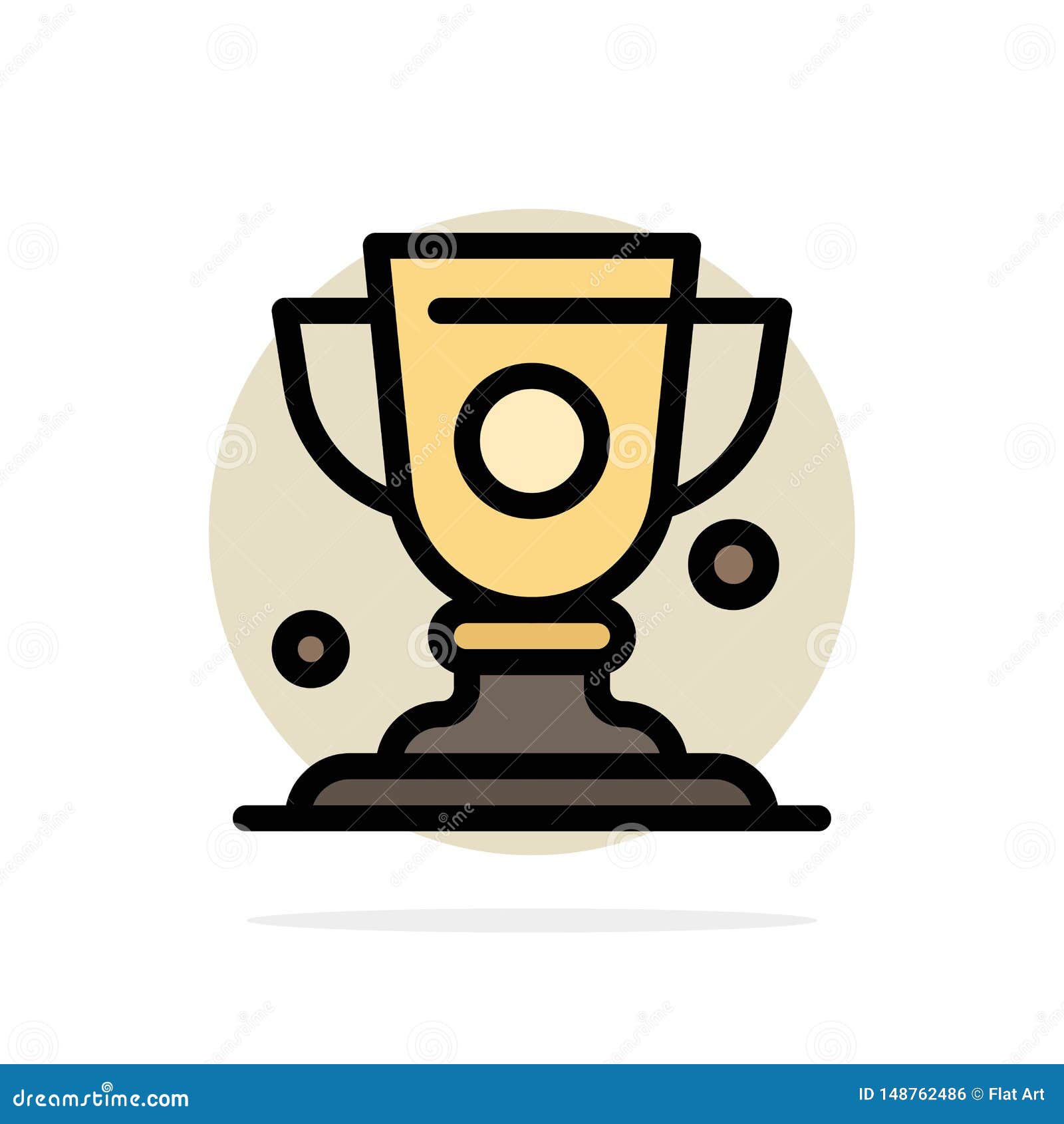 Achievement, Cup, Prize, Trophy Abstract Circle Background Flat Color ...
